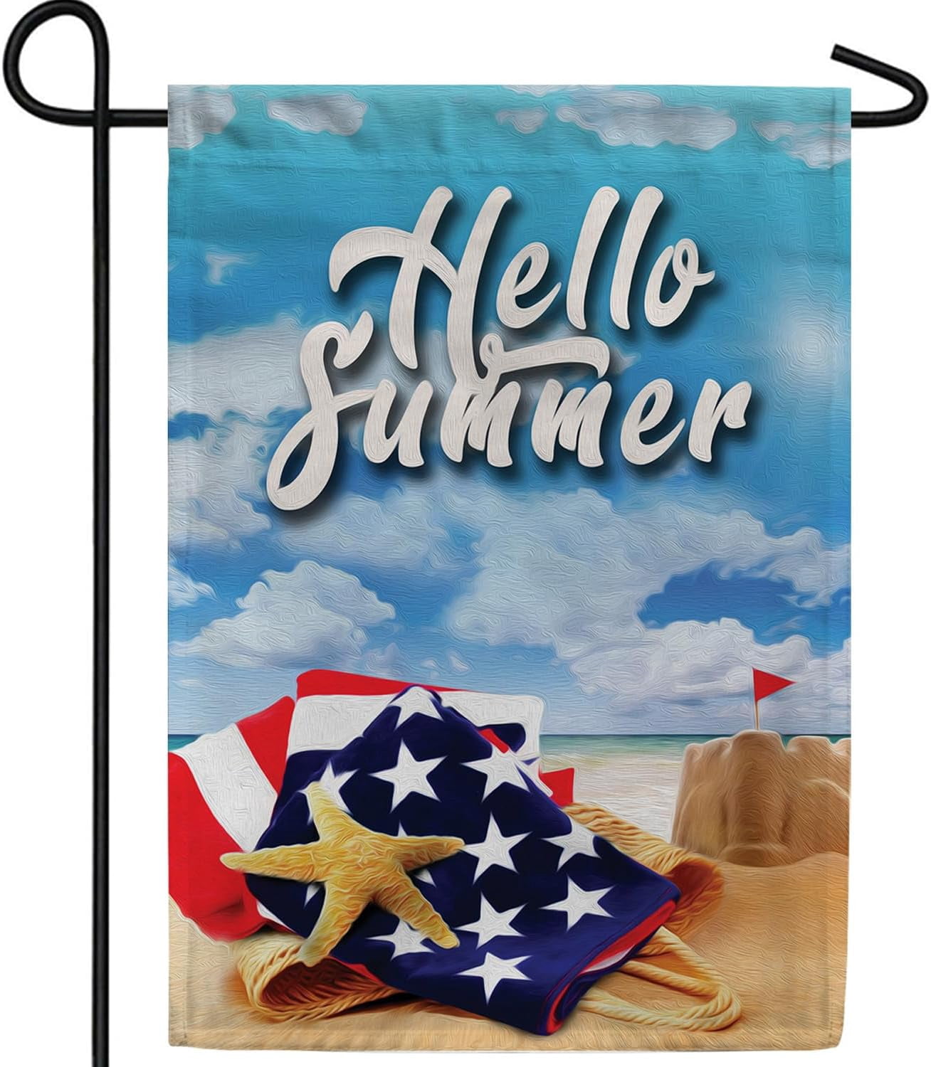 ADALE Hello Summer Tropical Beach Garden Flag Fun in the Sun Paradise ...