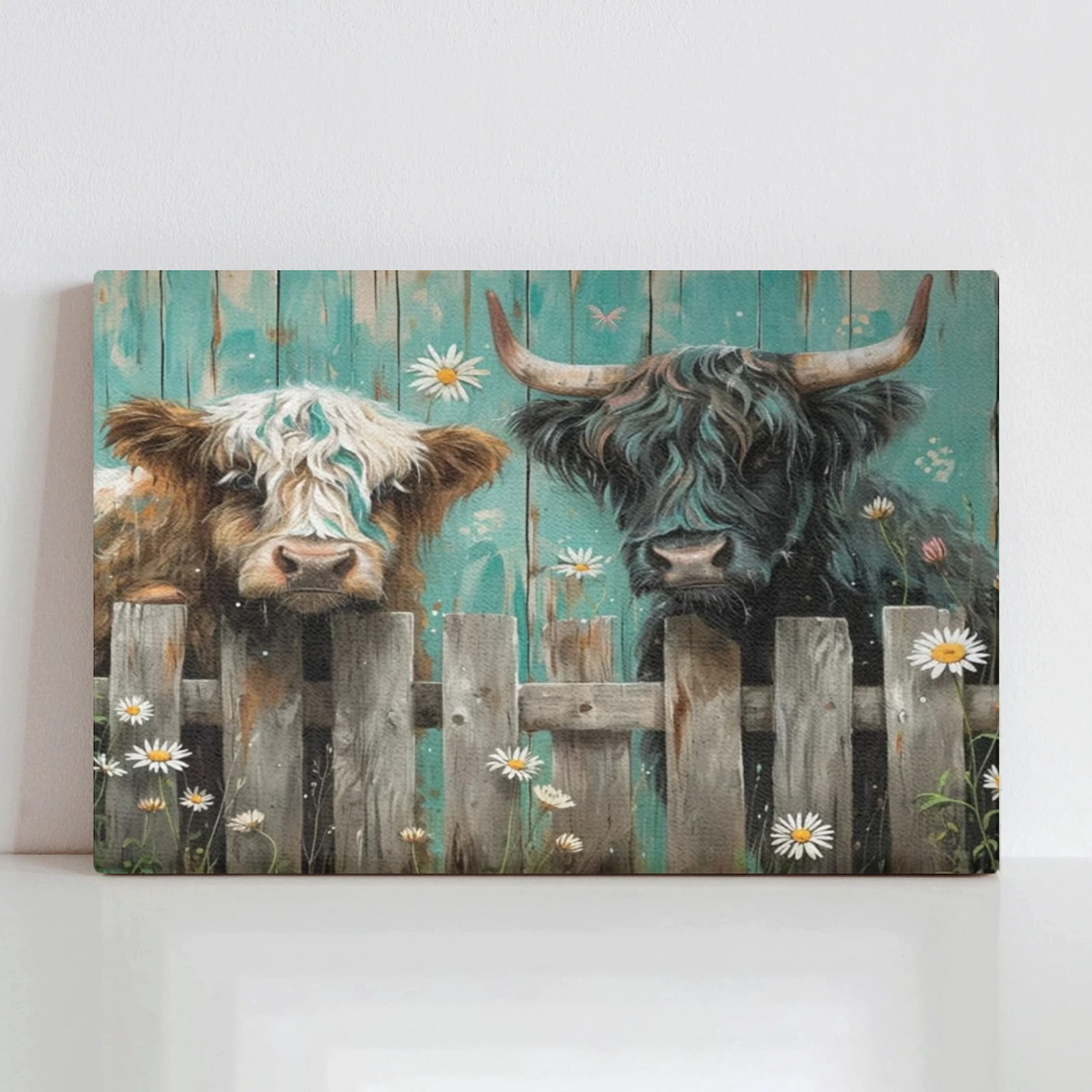 ADALE Highland Cow Bathroom Wall Art Rustic Farmhouse Picture Cute ...