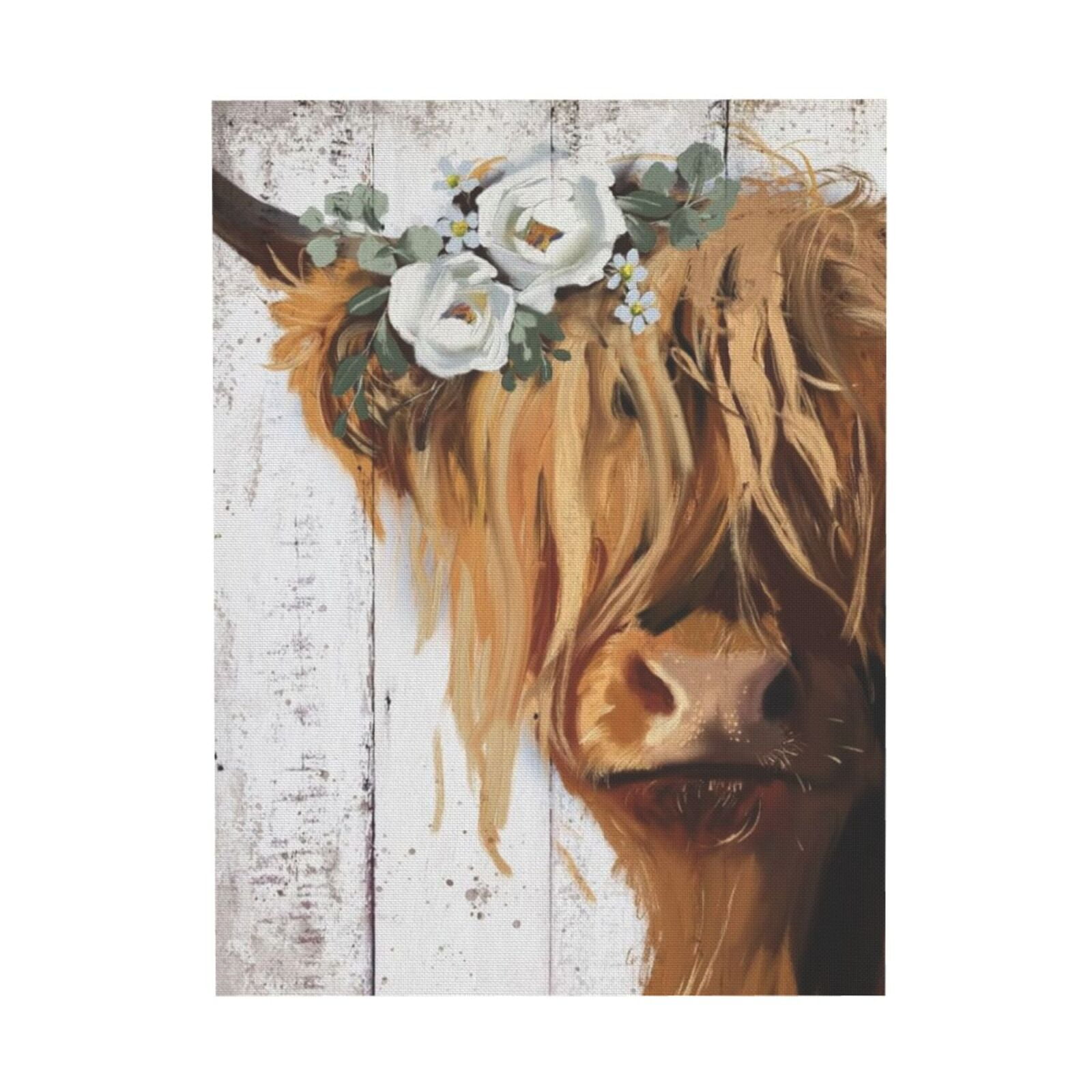 ADALE Highland Cow Picture Bathroom Decor: Hello Sweet Cheeks Highland ...