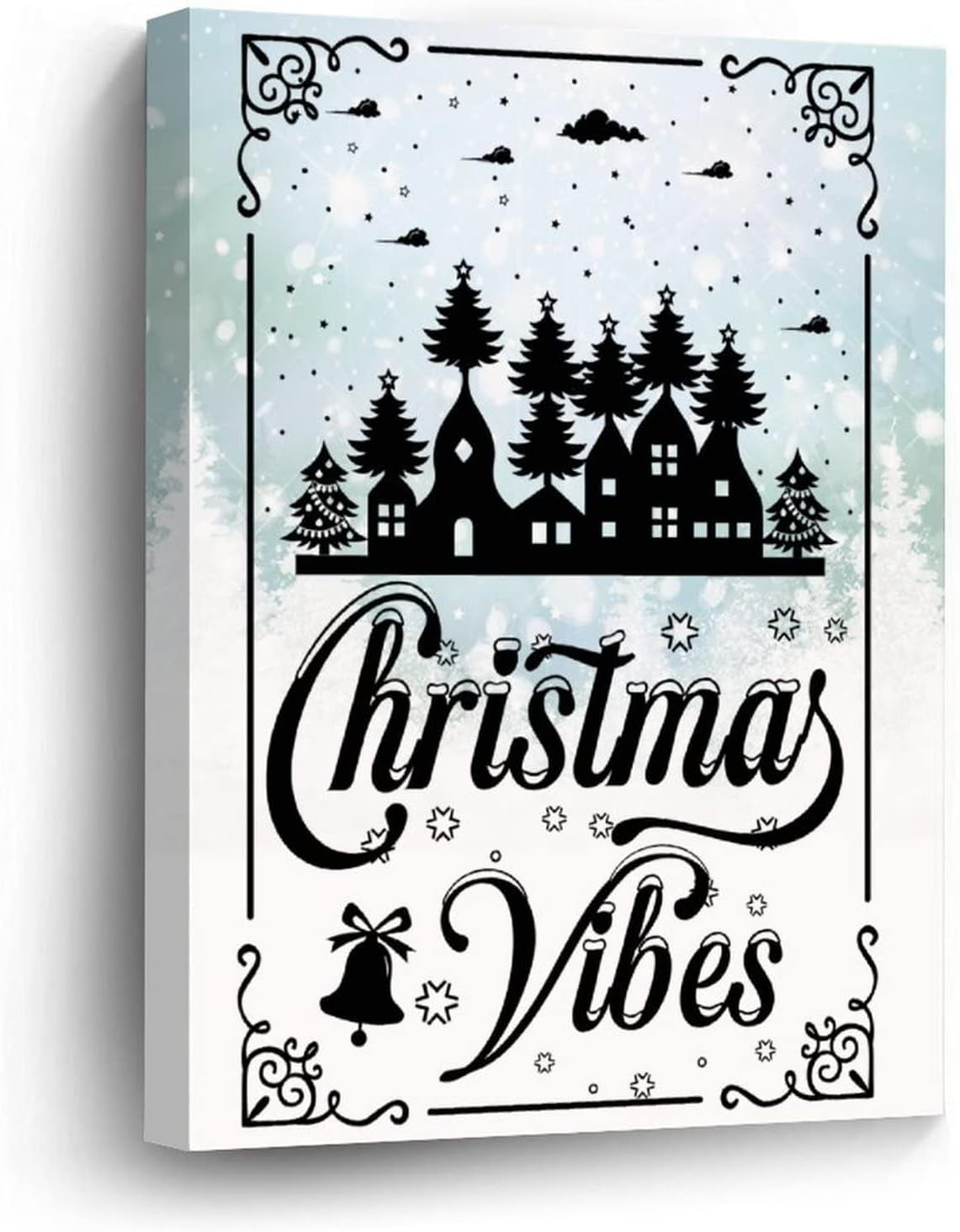 ADALE Holiday Canvas Wall Art Prints Picture with Christmas Quote ...
