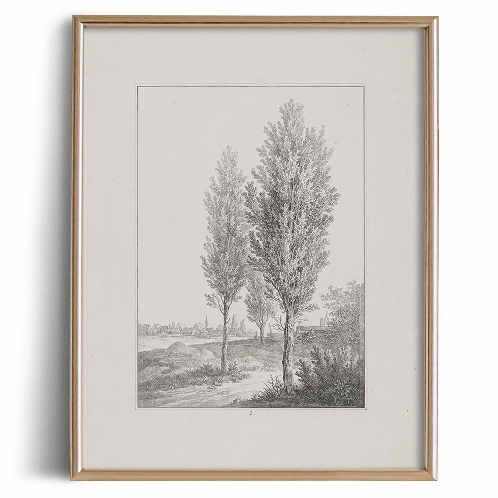 ADALE Horse Drawing Etching Rustic Gray Picture - Beige Pony Equestrian ...