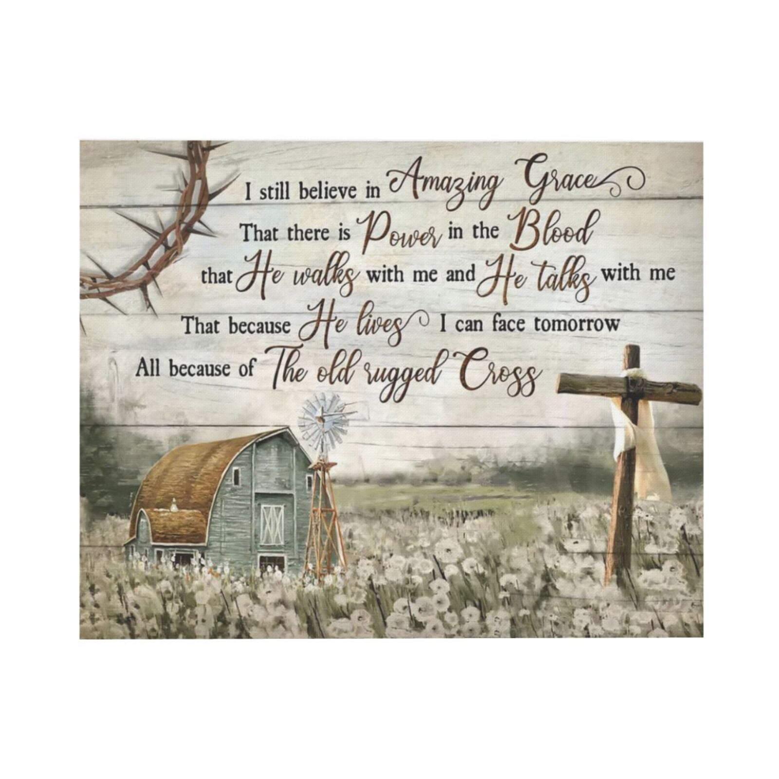 ADALE I Still Believe In Amazing Grace Wall Art - Christian Prayer ...
