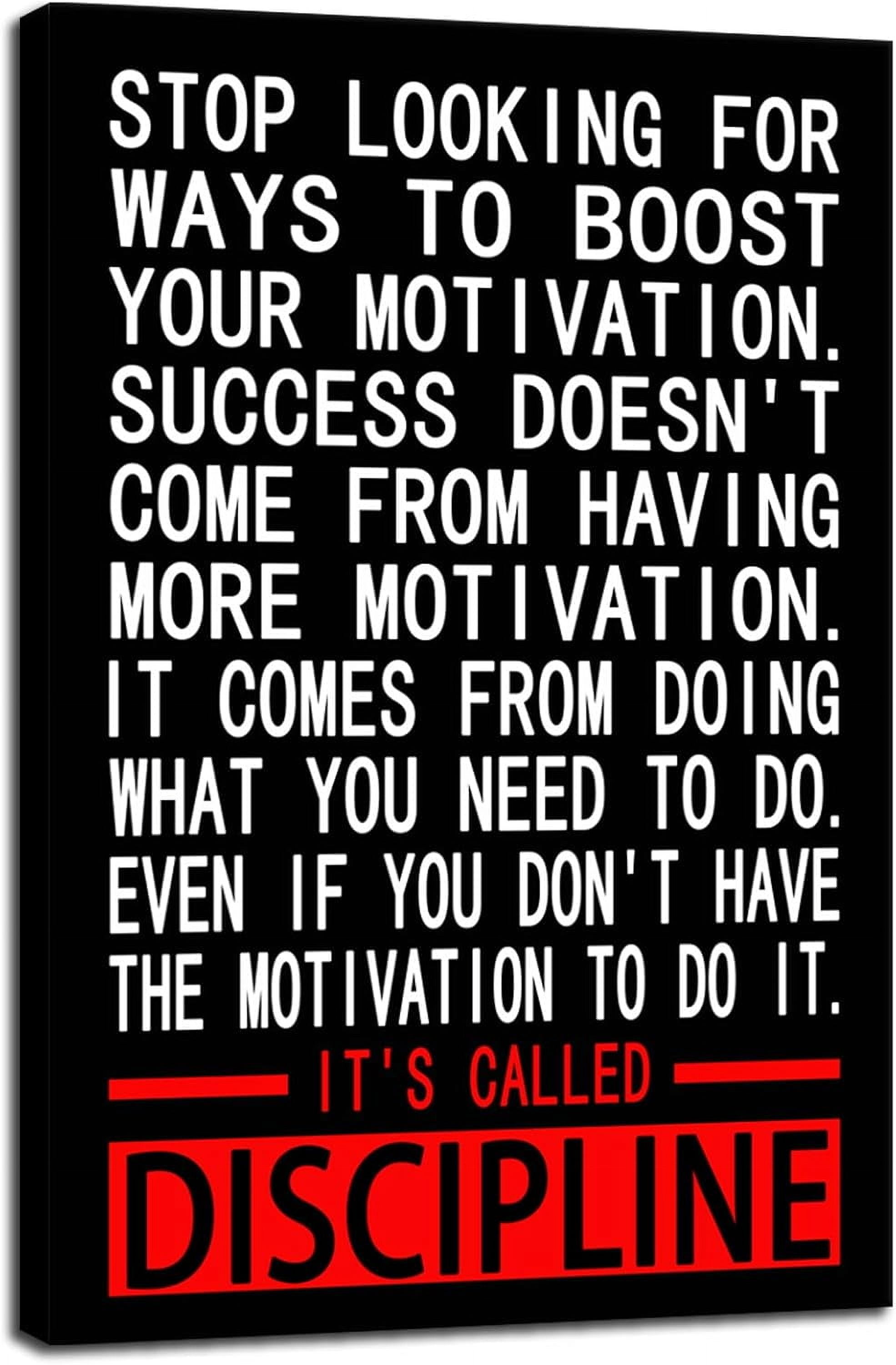 ADALE Inspirational Canvas Office Print Wall Art Discipline Habits ...