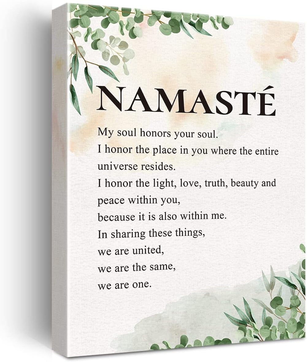 ADALE Inspirational Namaste Definition Print Yoga Namaste Paintings ...