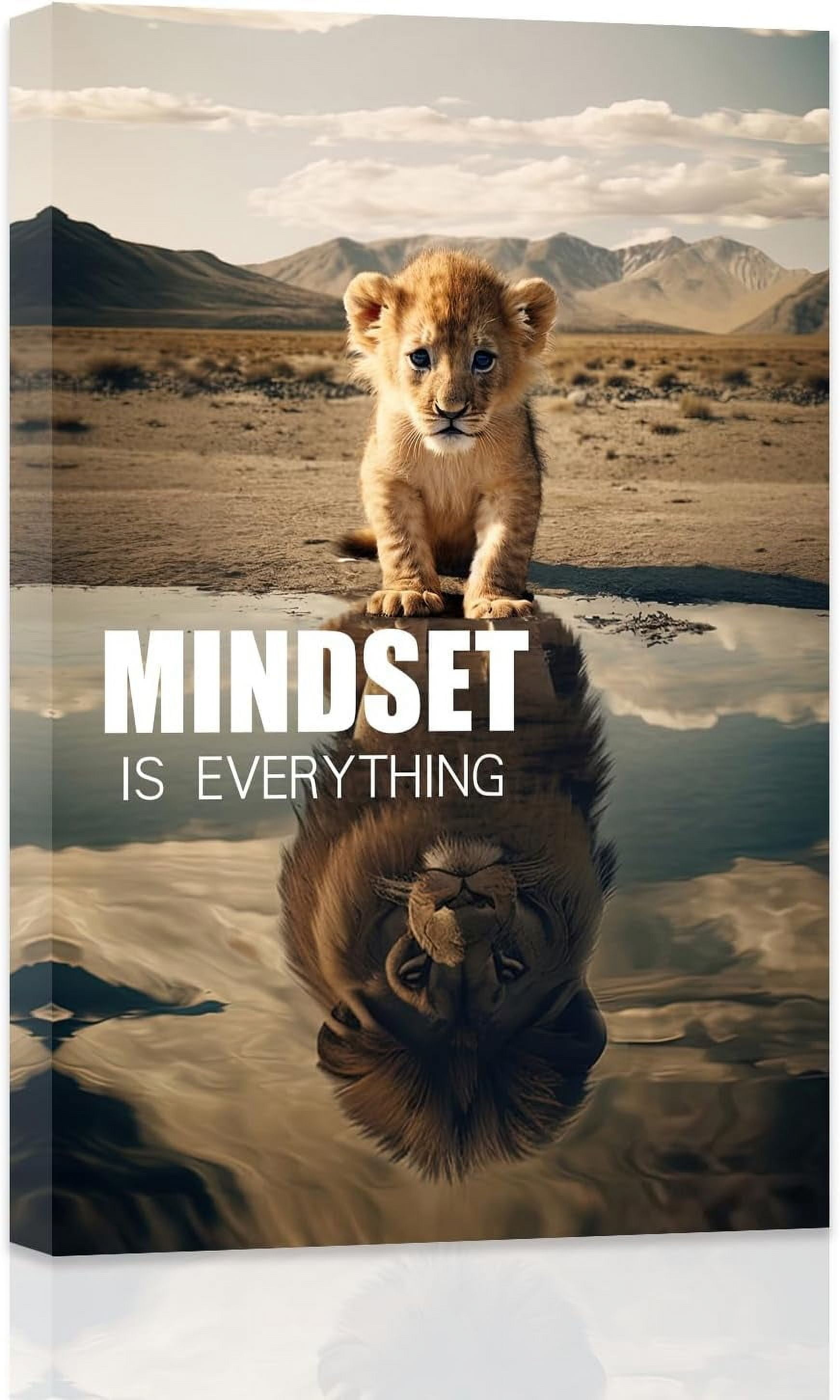 ADALE Inspirational Quotes Wall Art Cat Tiger Motivational Poster ...