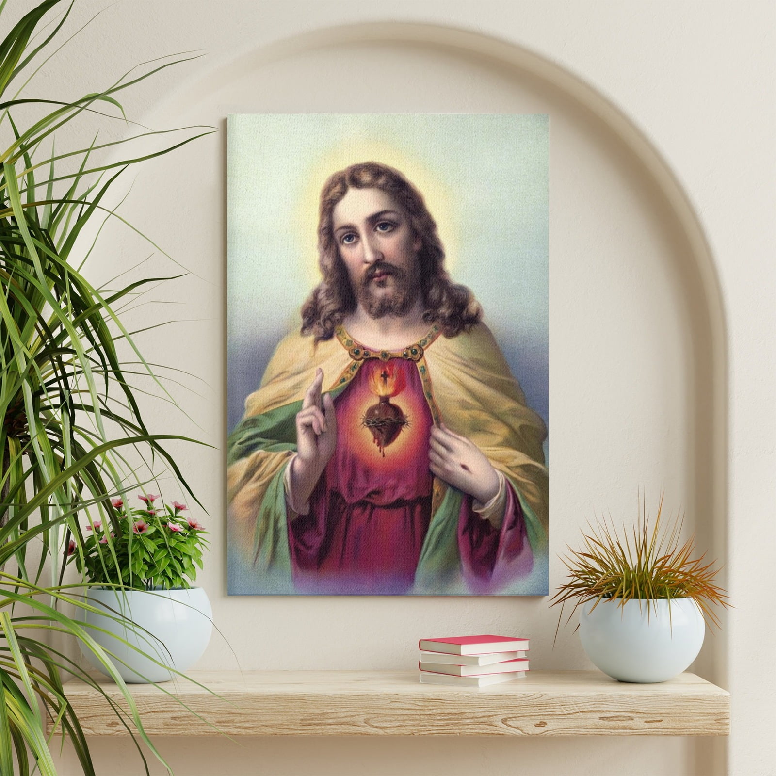 ADALE Jesus Christ POSTER print Sacred heart of Jesus Catholic pictures ...