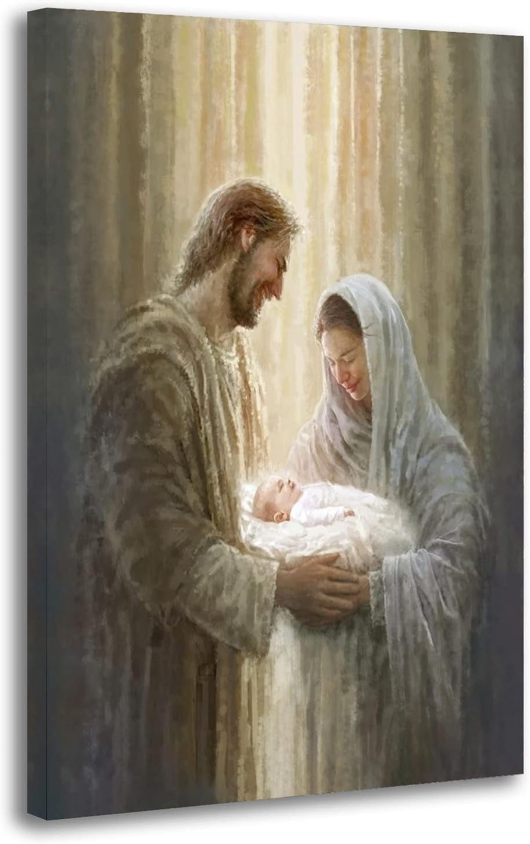 ADALE Jesus Christ The Holy Family Canvas Art Poster and Wall Art ...