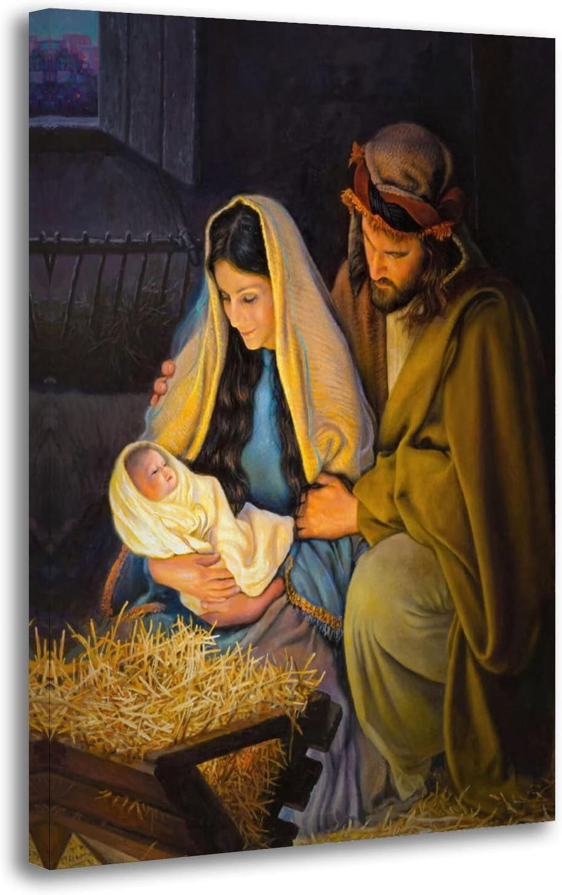 ADALE Jesus Christ The Holy Family Canvas Art Poster and Wall Art ...