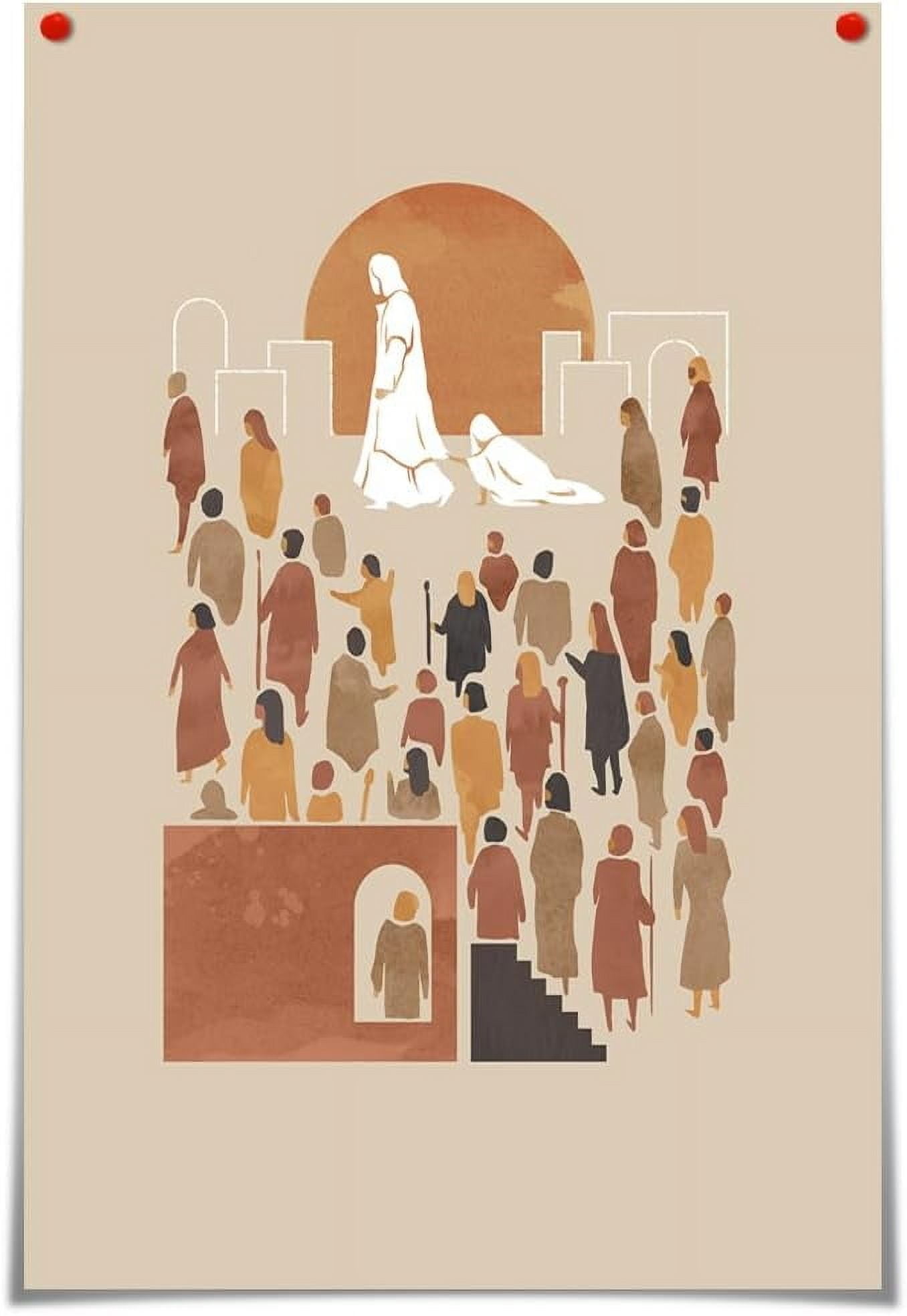 ADALE Jesus Christian Scripture Canvas Wall Art Minimalist Boho Healed ...