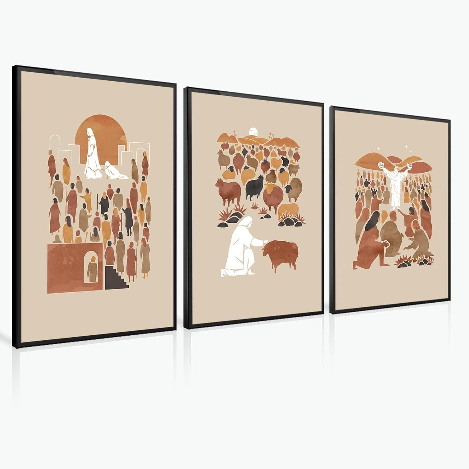 ADALE Jesus Christian Scripture Canvas Wall Art Minimalist Boho Healed ...