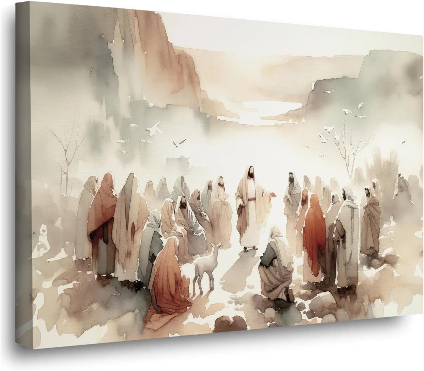 ADALE Jesus Landscape Ministry Print Fall Decorative Sketch Jesus Art ...