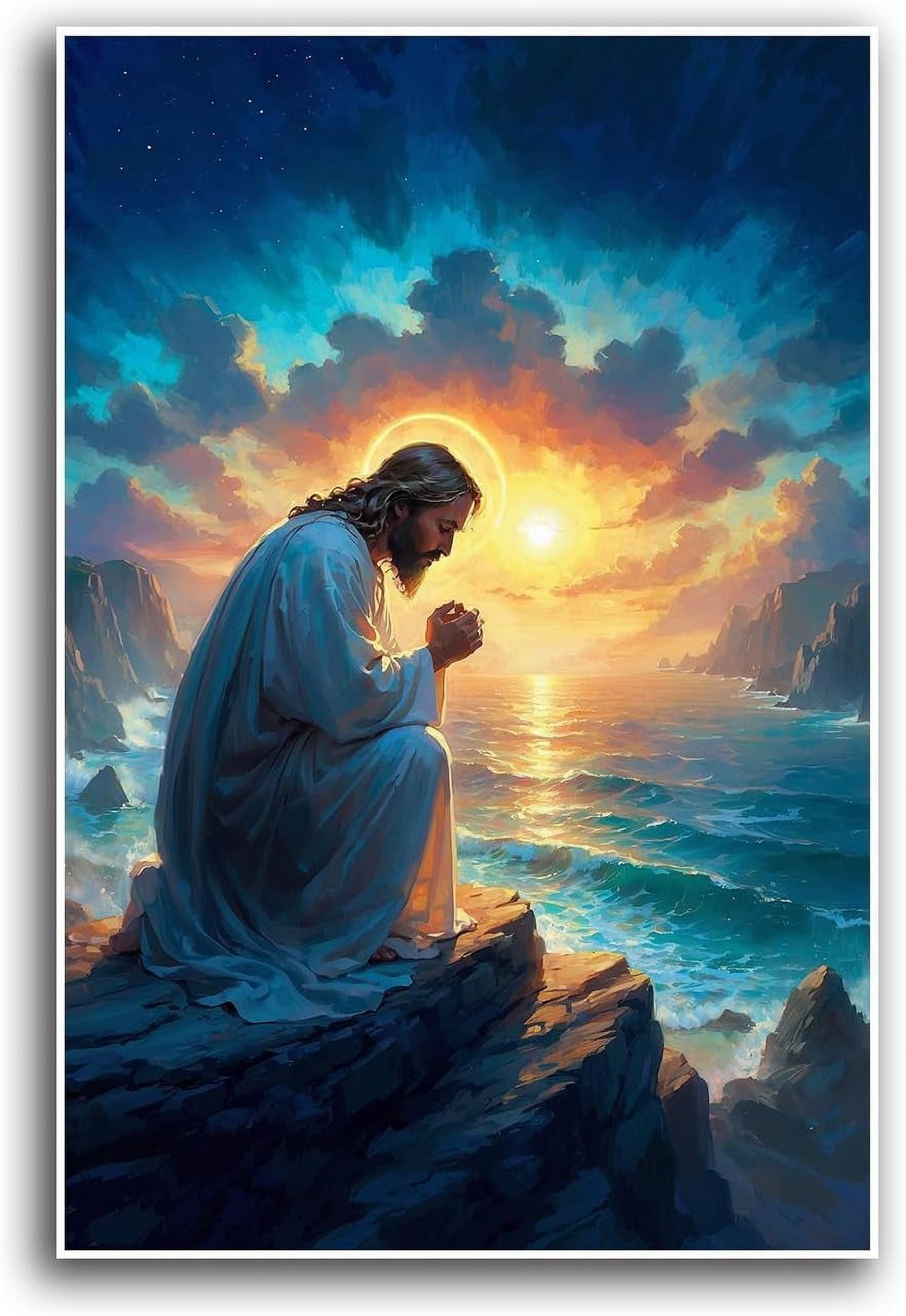 ADALE Jesus Mural Divine Mercy Painting Canvas Wall Decor Pic1 ...