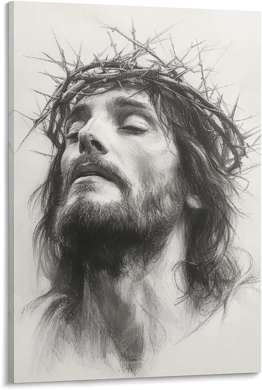 ADALE Jesus Persecution Wall Art Crown of Thorns Christ Poster God Lord ...
