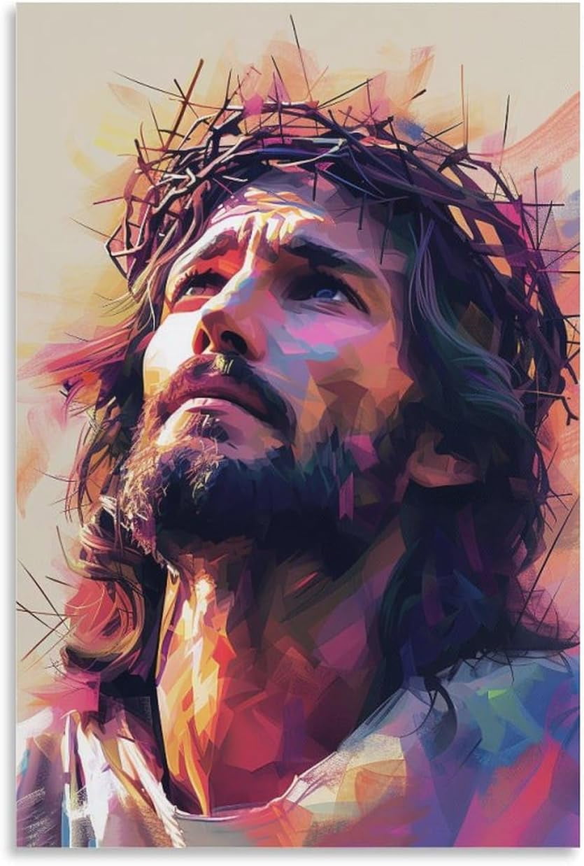 ADALE Jesus Persecution Wall Art Crown of Thorns Christ Poster God Lord ...