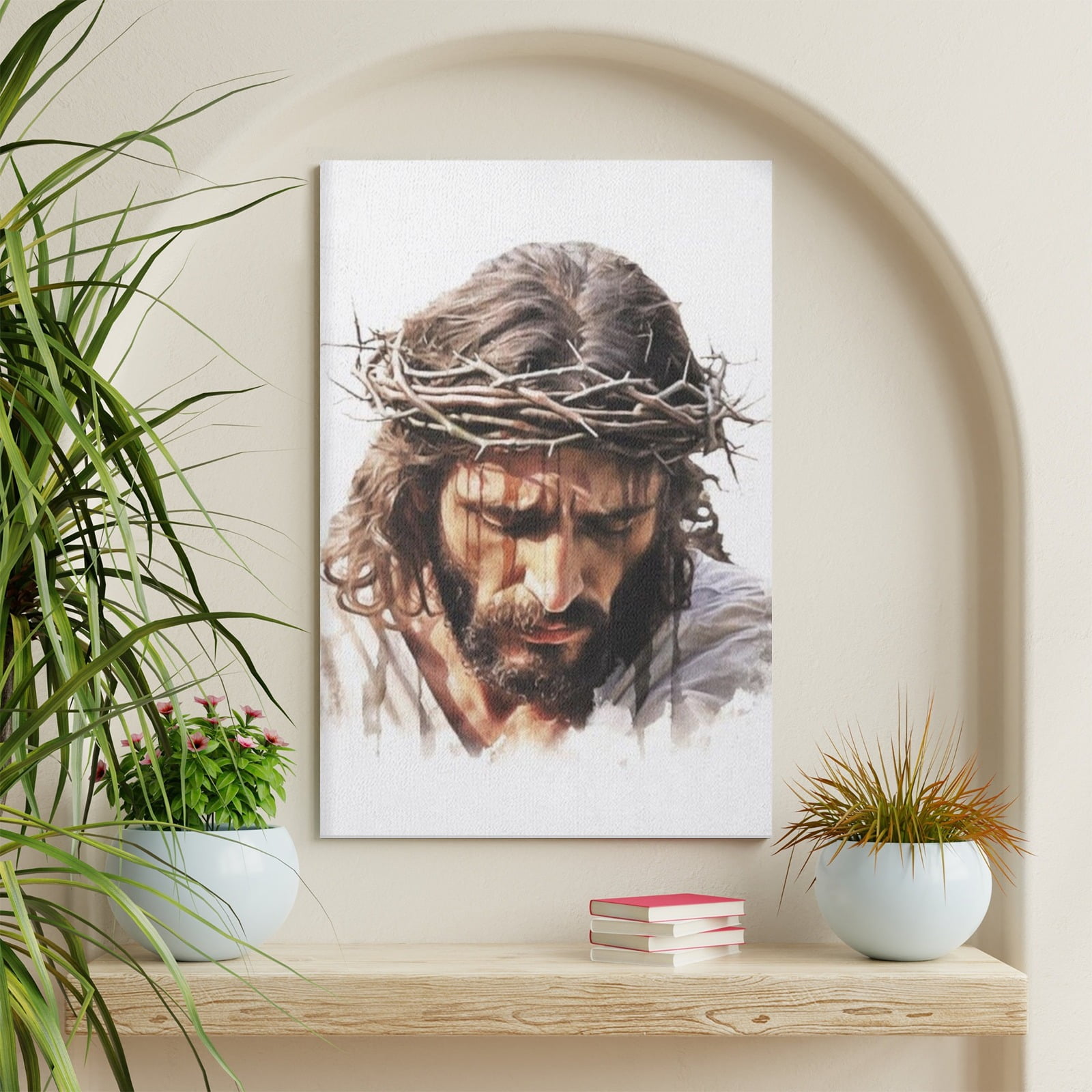 ADALE Jesus Poster Persecution Crown of Thorns Canvas Wall Art Christ ...