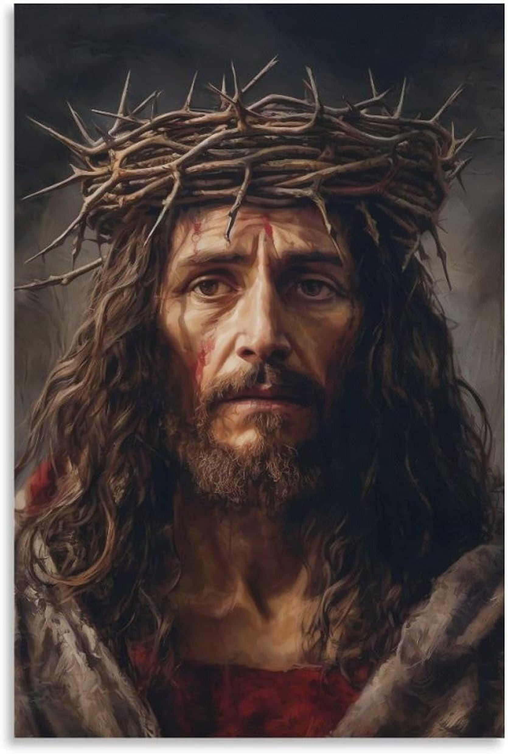 ADALE Jesus Poster Persecution Crown of Thorns Canvas Wall Art Christ ...
