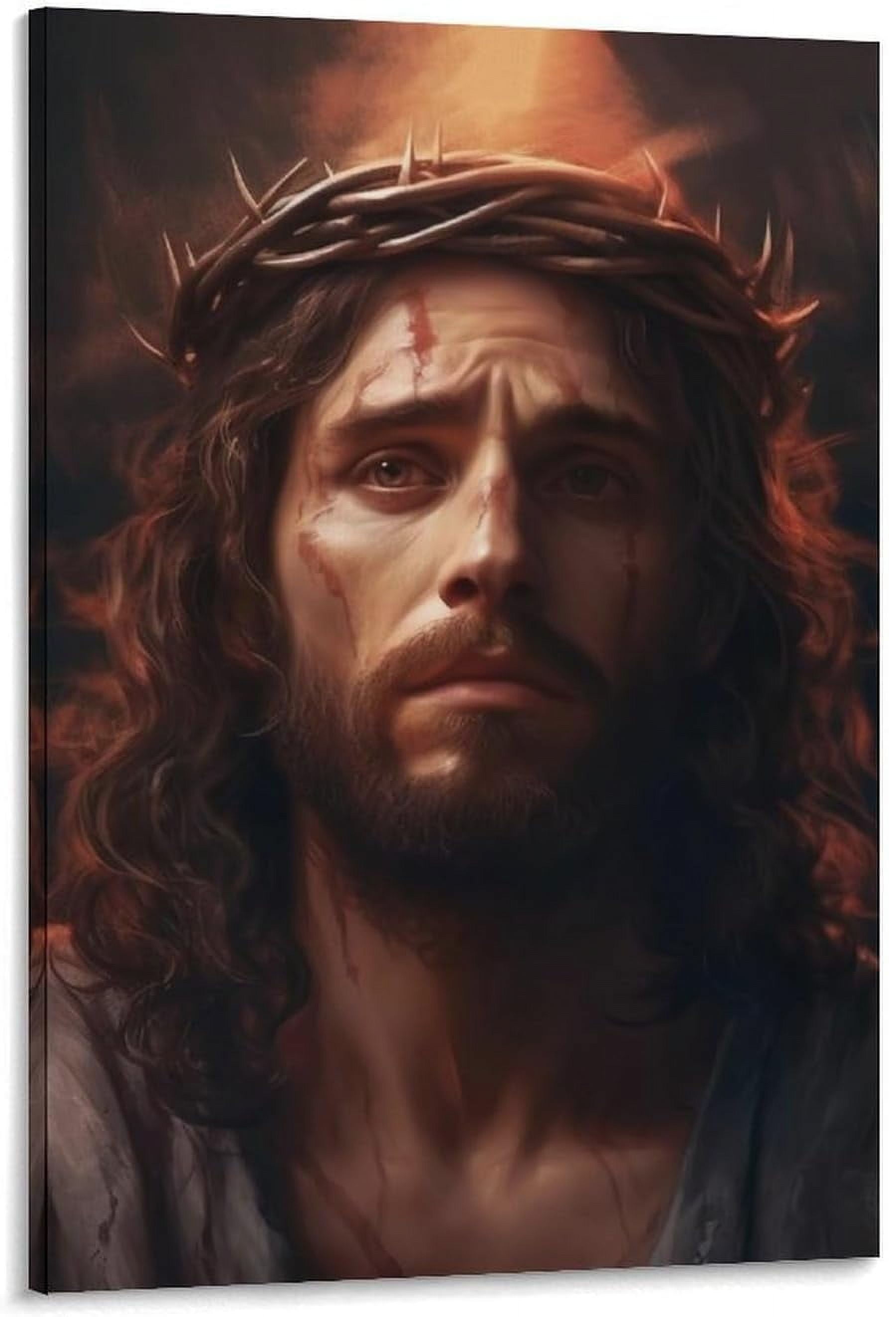 ADALE Jesus Poster Persecution Crown of Thorns Canvas Wall Art Christ ...
