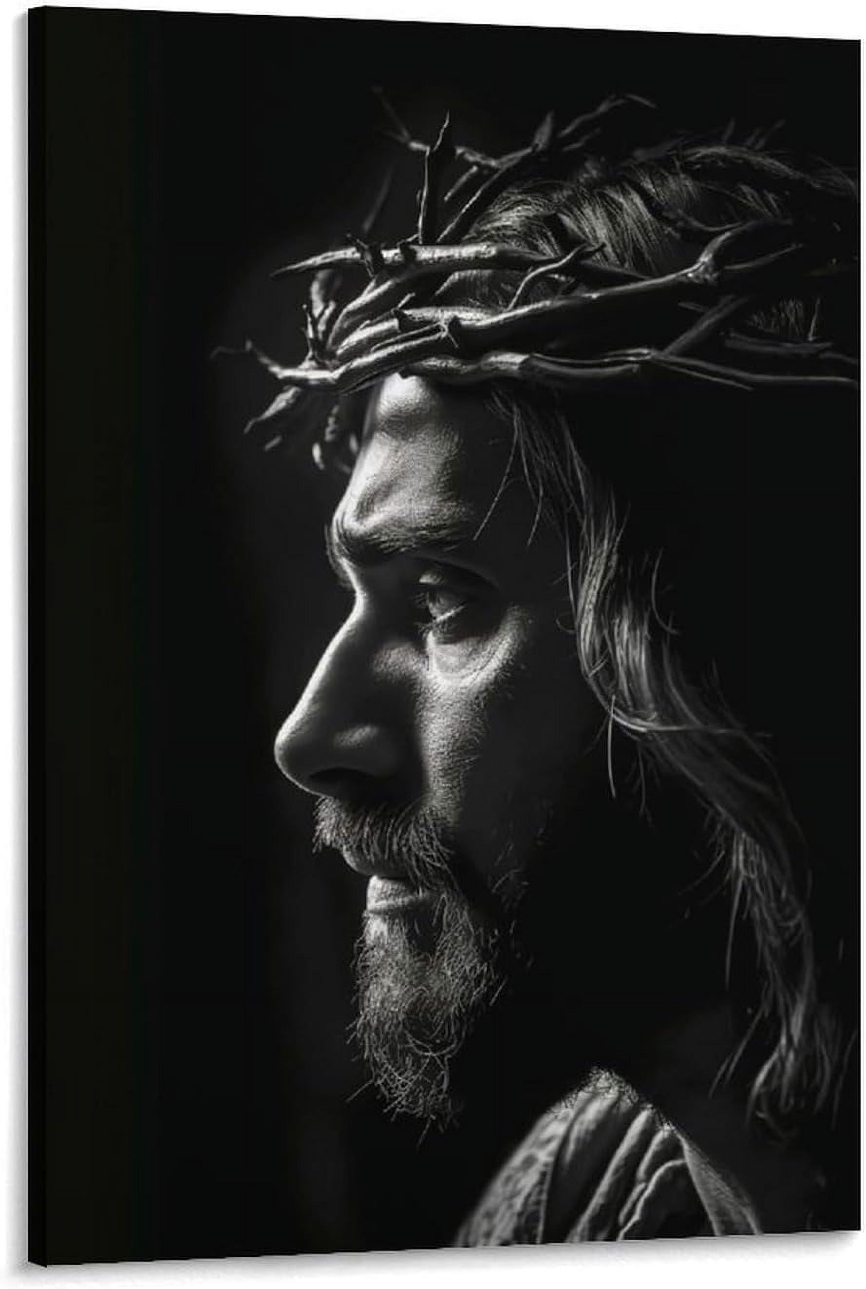 ADALE Jesus Poster Persecution Crown of Thorns Canvas Wall Art Christ ...
