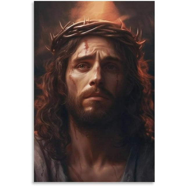ADALE Jesus Poster Persecution Crown of Thorns Canvas Wall Art Christ ...