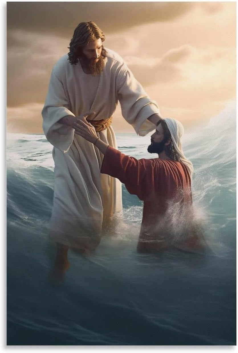 ADALE Jesus Poster Persecution Crown of Thorns Canvas Wall Art Christ ...