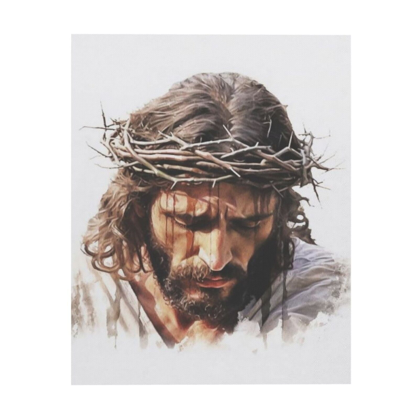 ADALE Jesus Poster Persecution Crown of Thorns Canvas Wall Art Christ ...
