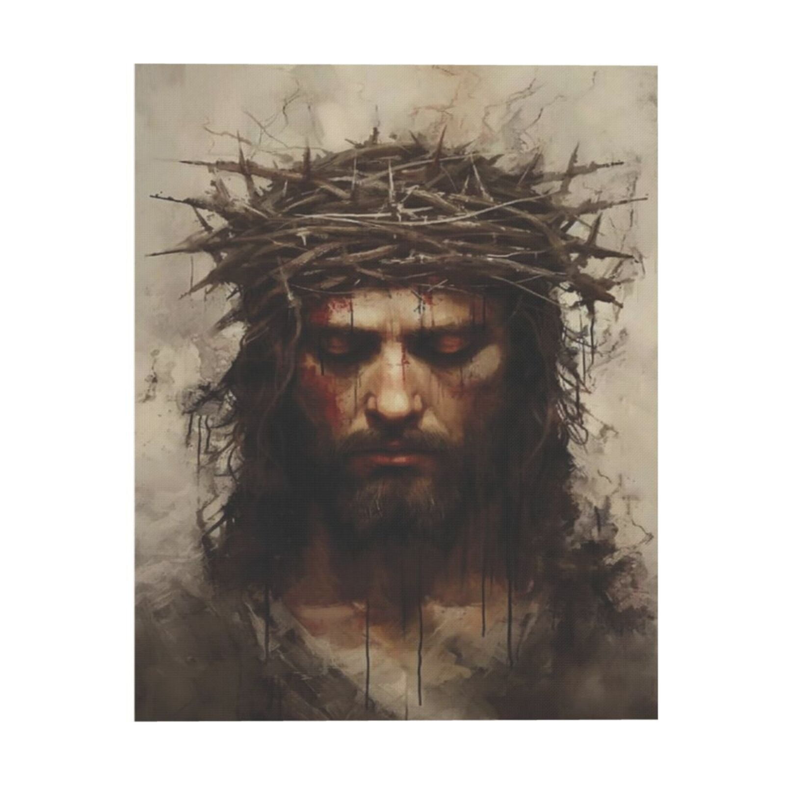 ADALE Jesus Poster Persecution Crown of Thorns Canvas Wall Art Christ ...