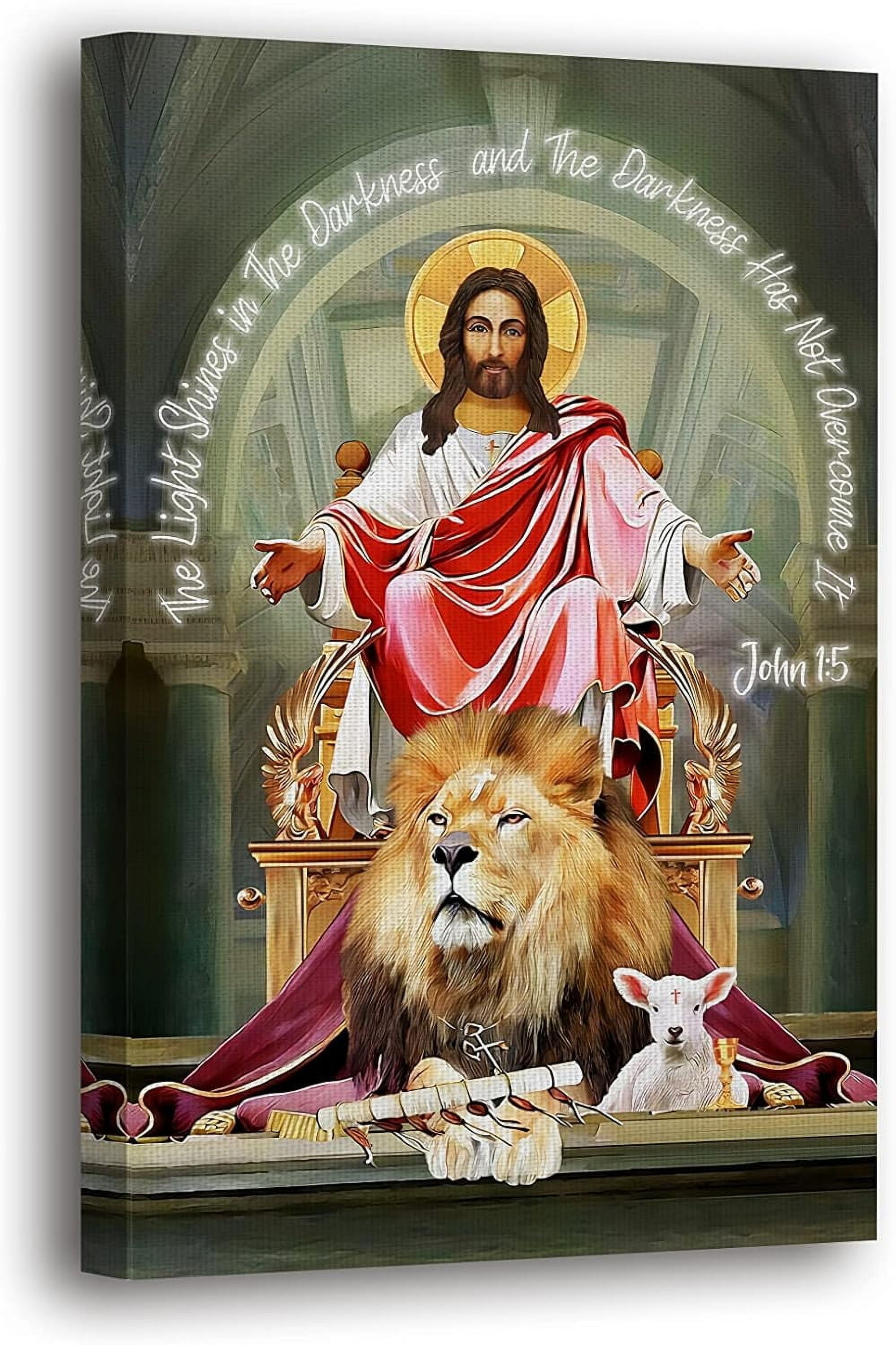ADALE Jesus Wall Decor, Christian Cross Wall Home Posters, Judah ...