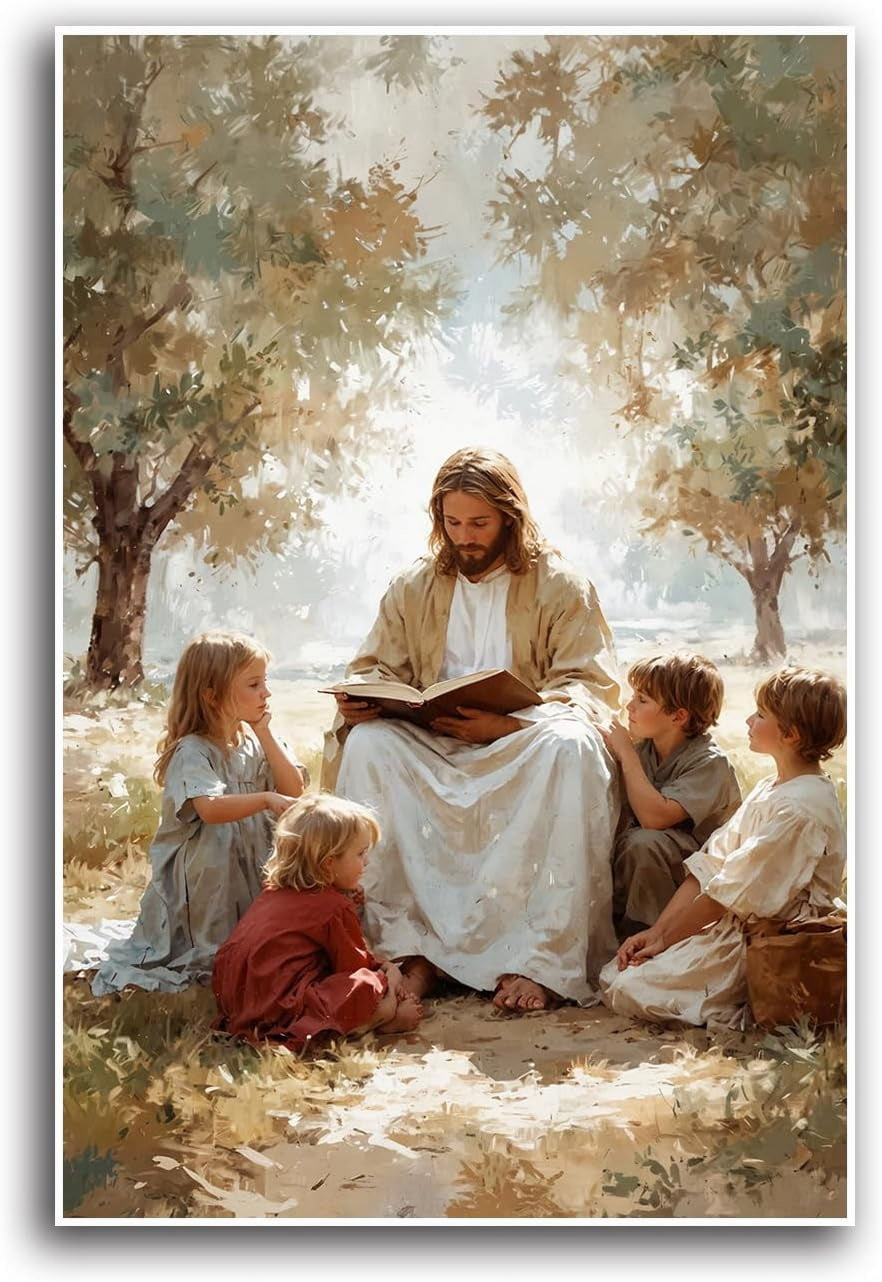 ADALE Jesus and child divine mercy picture inspirational wall decor christian home decor canvas ...