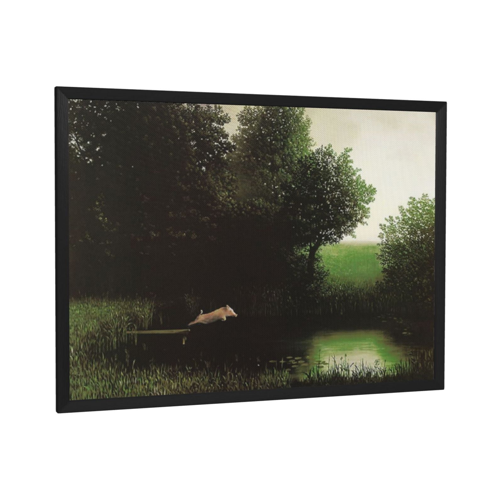 ADALE Laminated Diving Pig Michael Sowa Dock Flying Pig Animals Funny ...