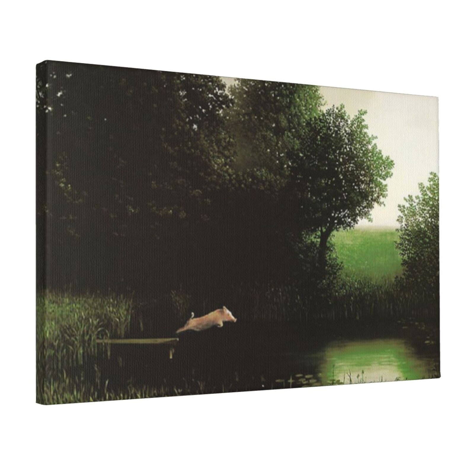 ADALE Laminated Diving Pig Michael Sowa Dock Flying Pig Animals Funny ...