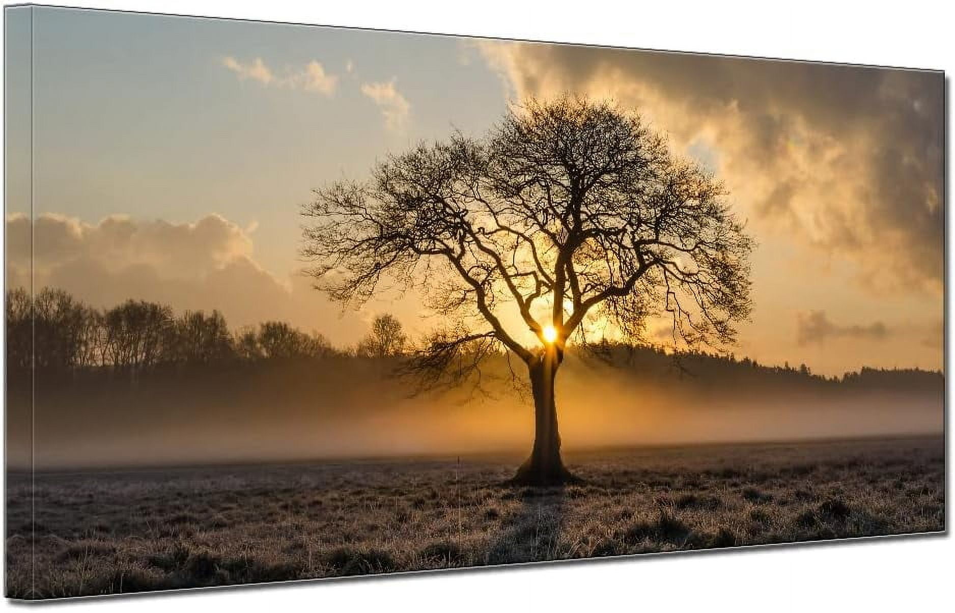 ADALE Large Artwork African Tree Sunset Landscape Bedroom Wall Art ...
