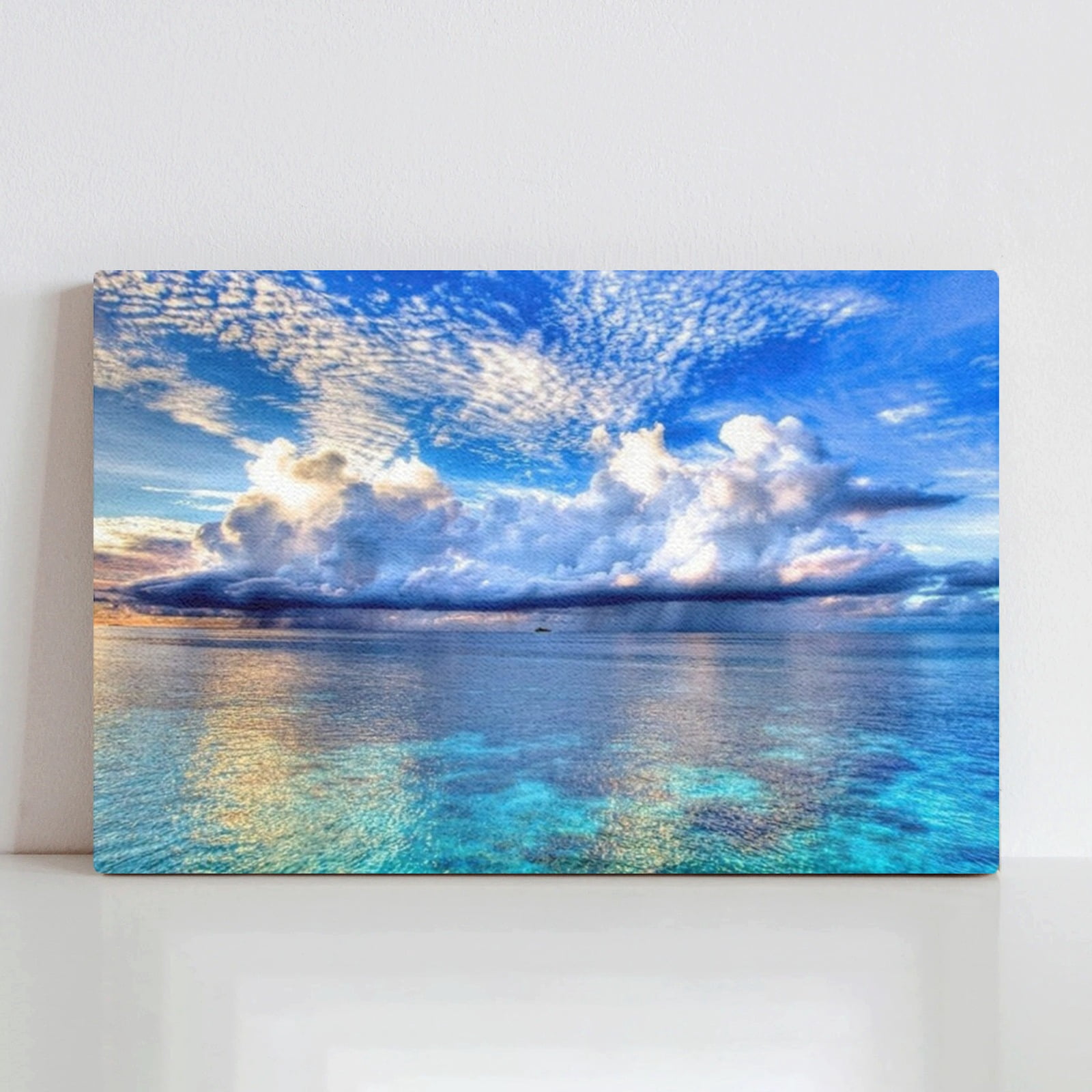 ADALE Large Blue Ocean Canvas Wall Art, Beach Pictures Coastal Art ...