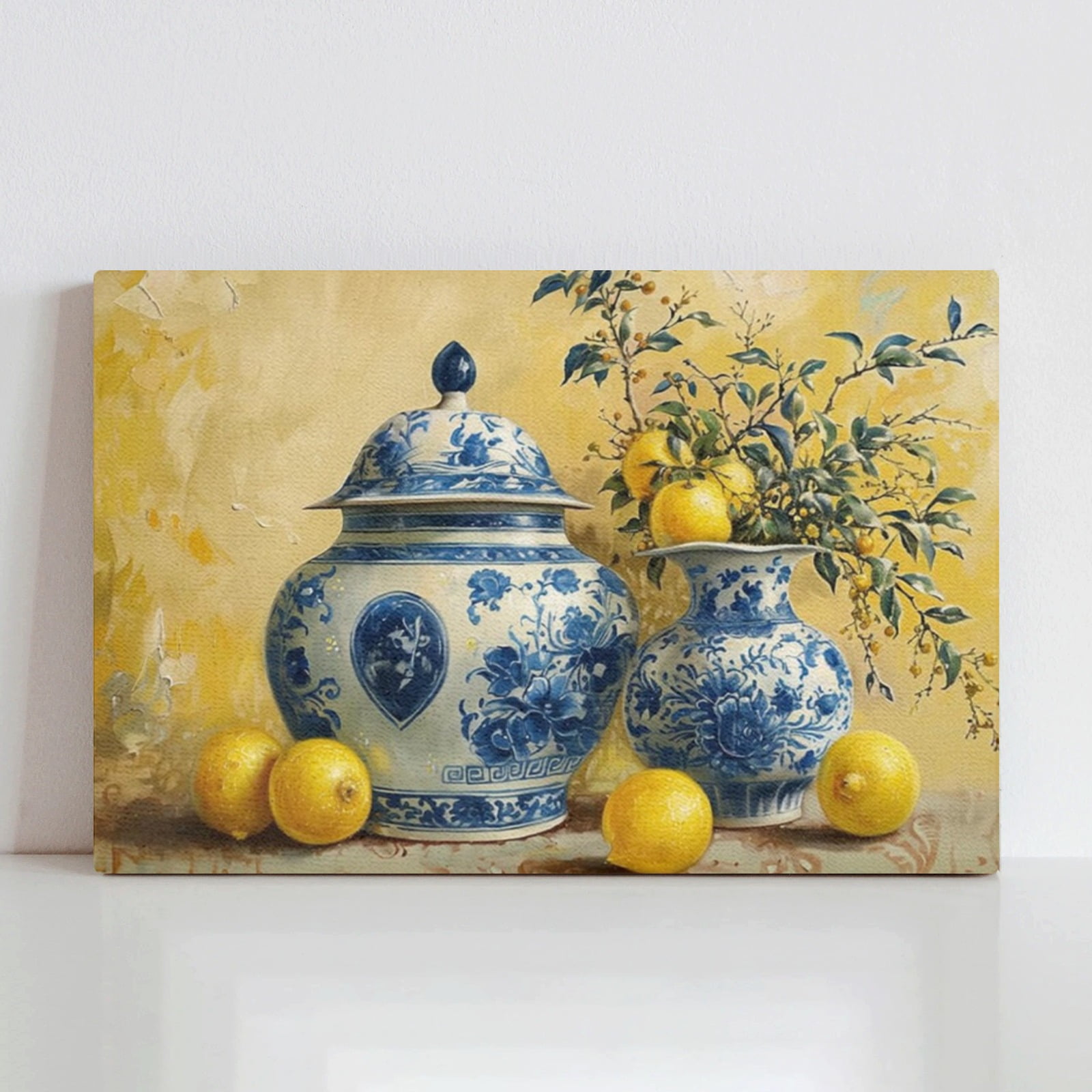 ADALE Lemon Wall Art Kitchen Picture Vintage Citrus Fruit Canvas Prints ...