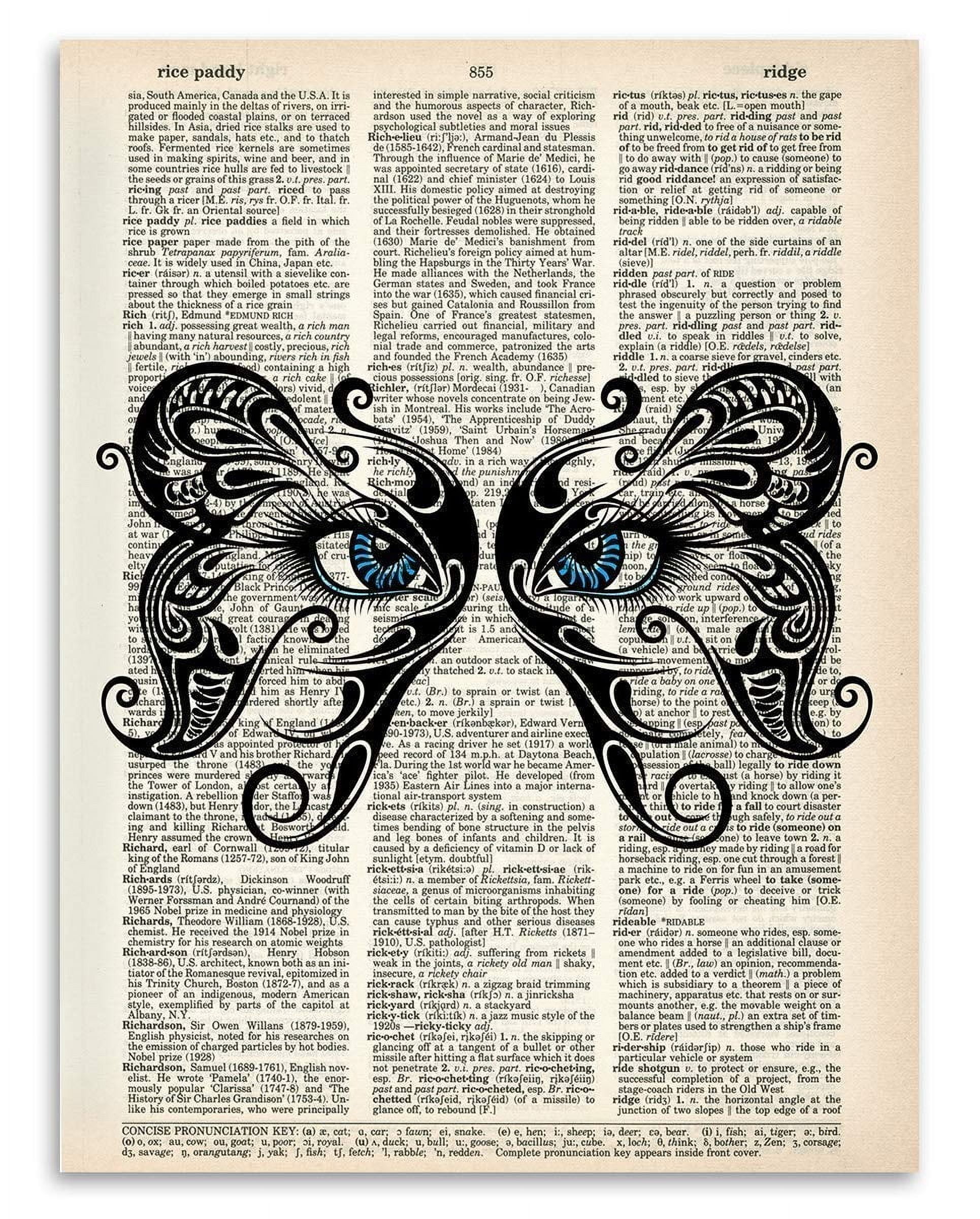ADALE Lemur Monkey - Upcycled Dictionary Art - Scary Lemur Animal Print ...