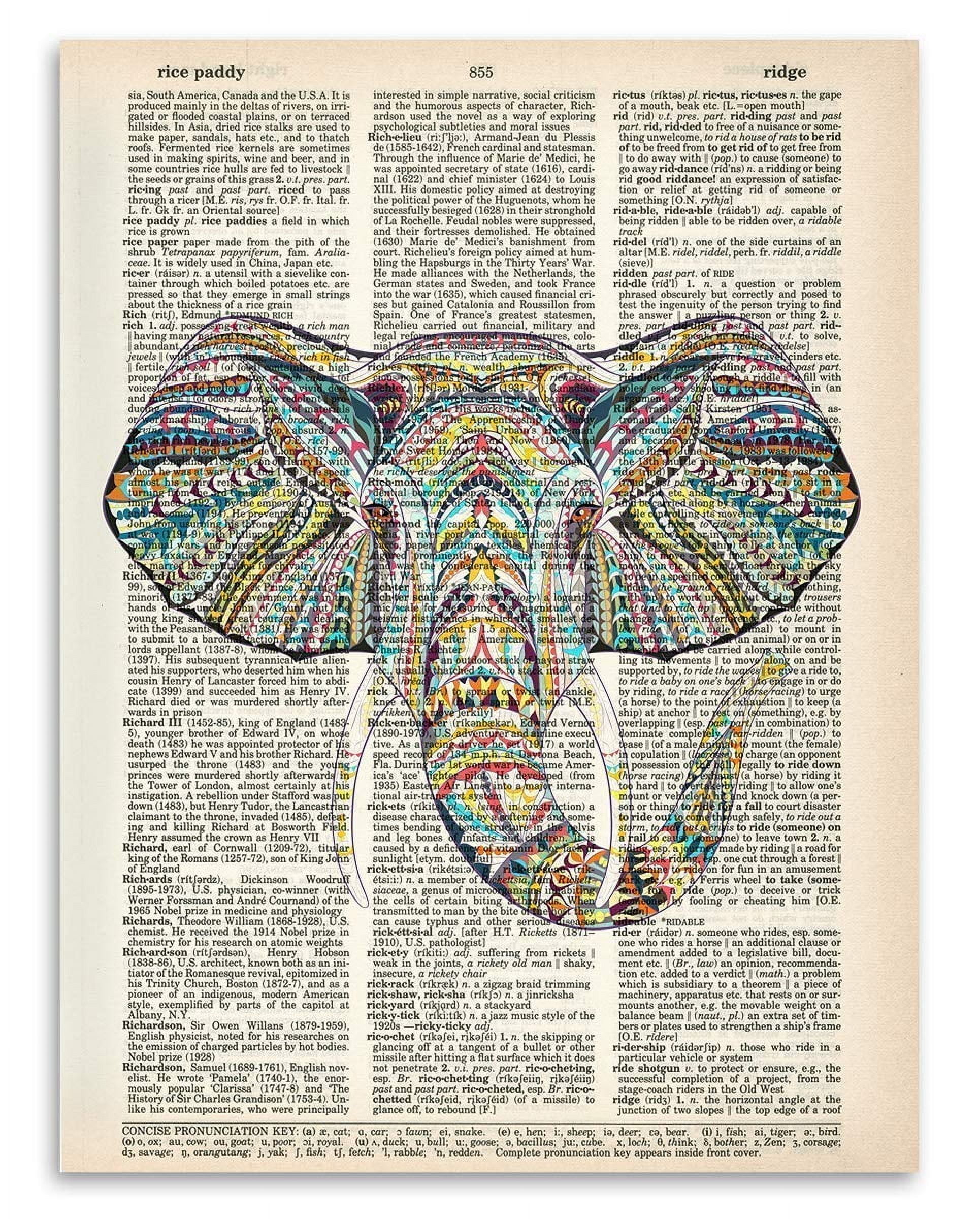 ADALE Lemur Monkey - Upcycled Dictionary Art - Scary Lemur Animal Print ...