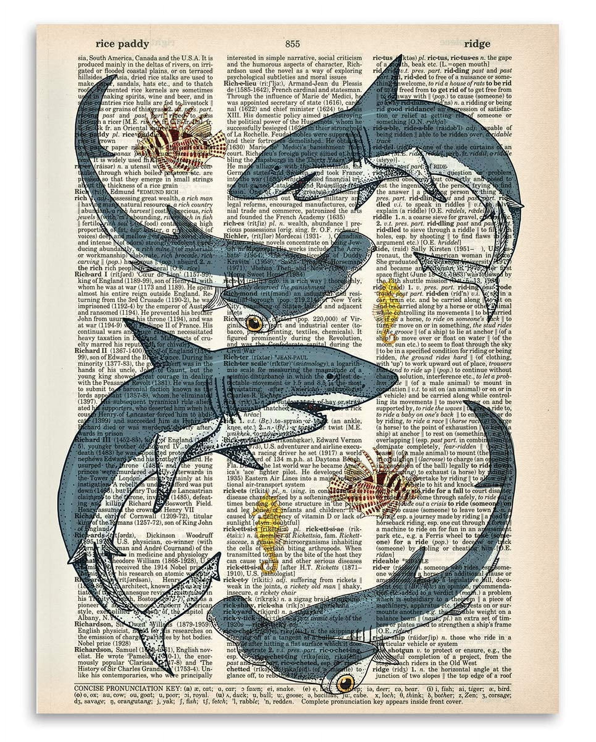 ADALE Lemur Monkey - Upcycled Dictionary Art - Scary Lemur Animal Print ...