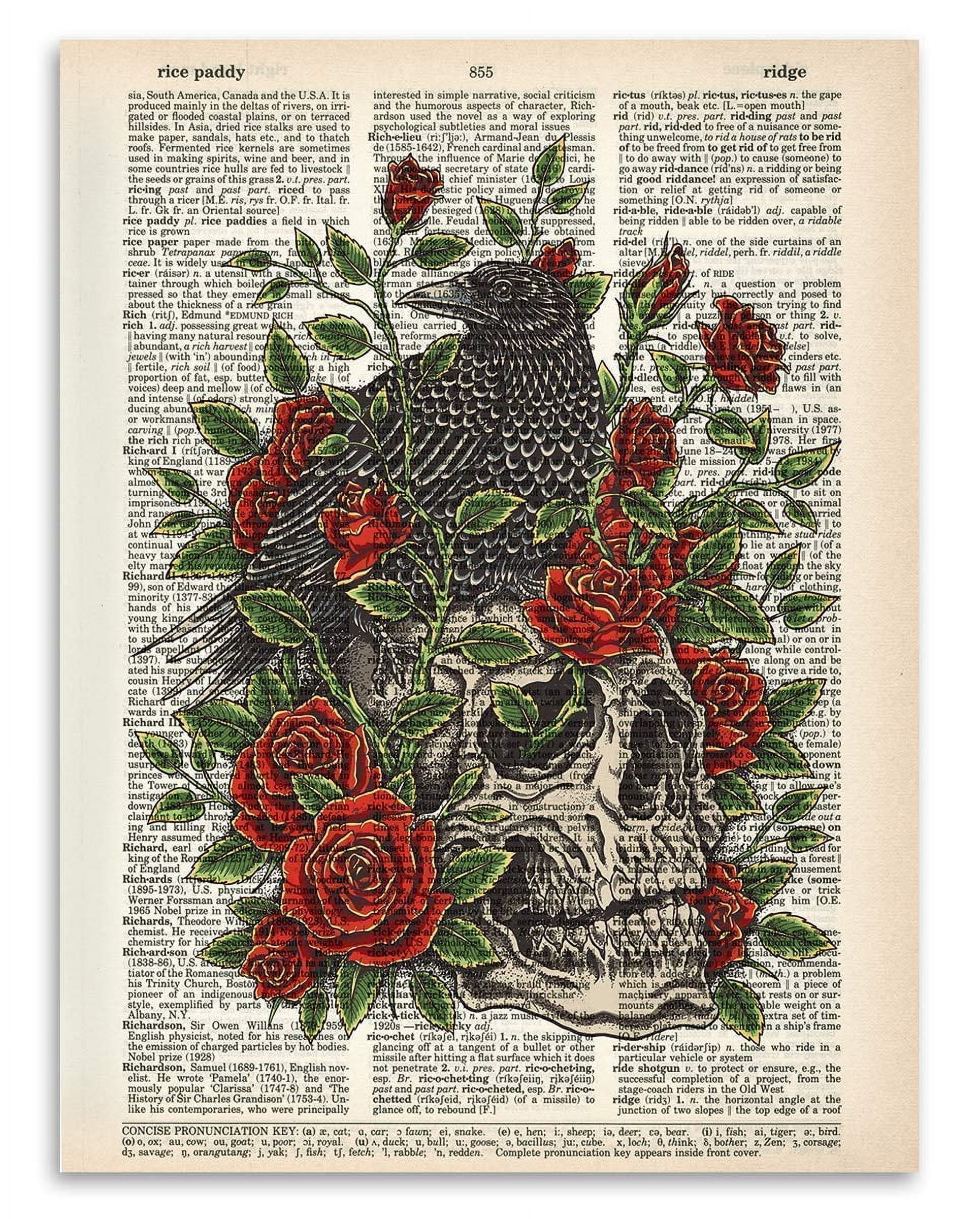 ADALE Lemur Monkey - Upcycled Dictionary Art - Scary Lemur Animal Print ...