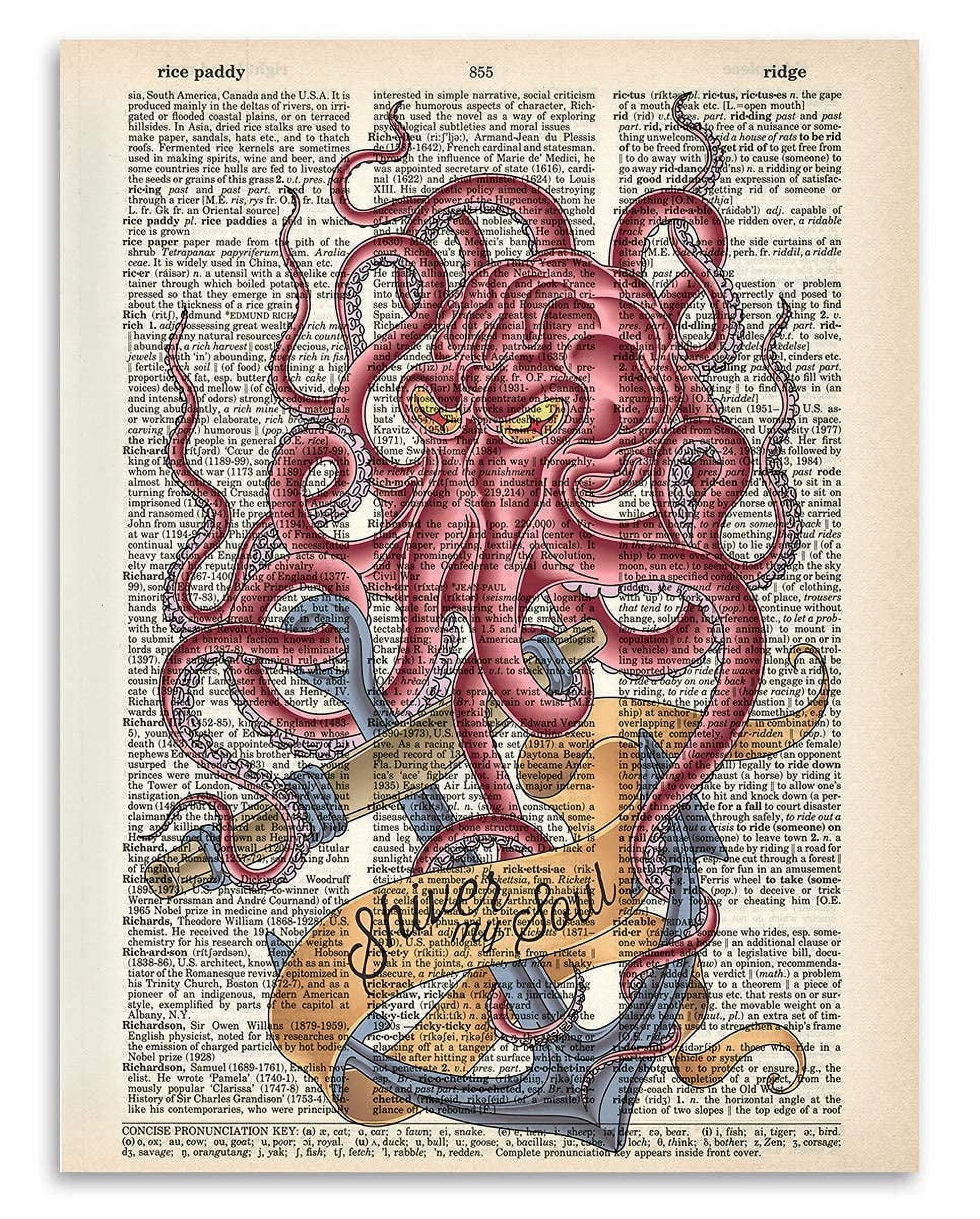 ADALE Lemur Monkey - Upcycled Dictionary Art - Scary Lemur Animal Print ...