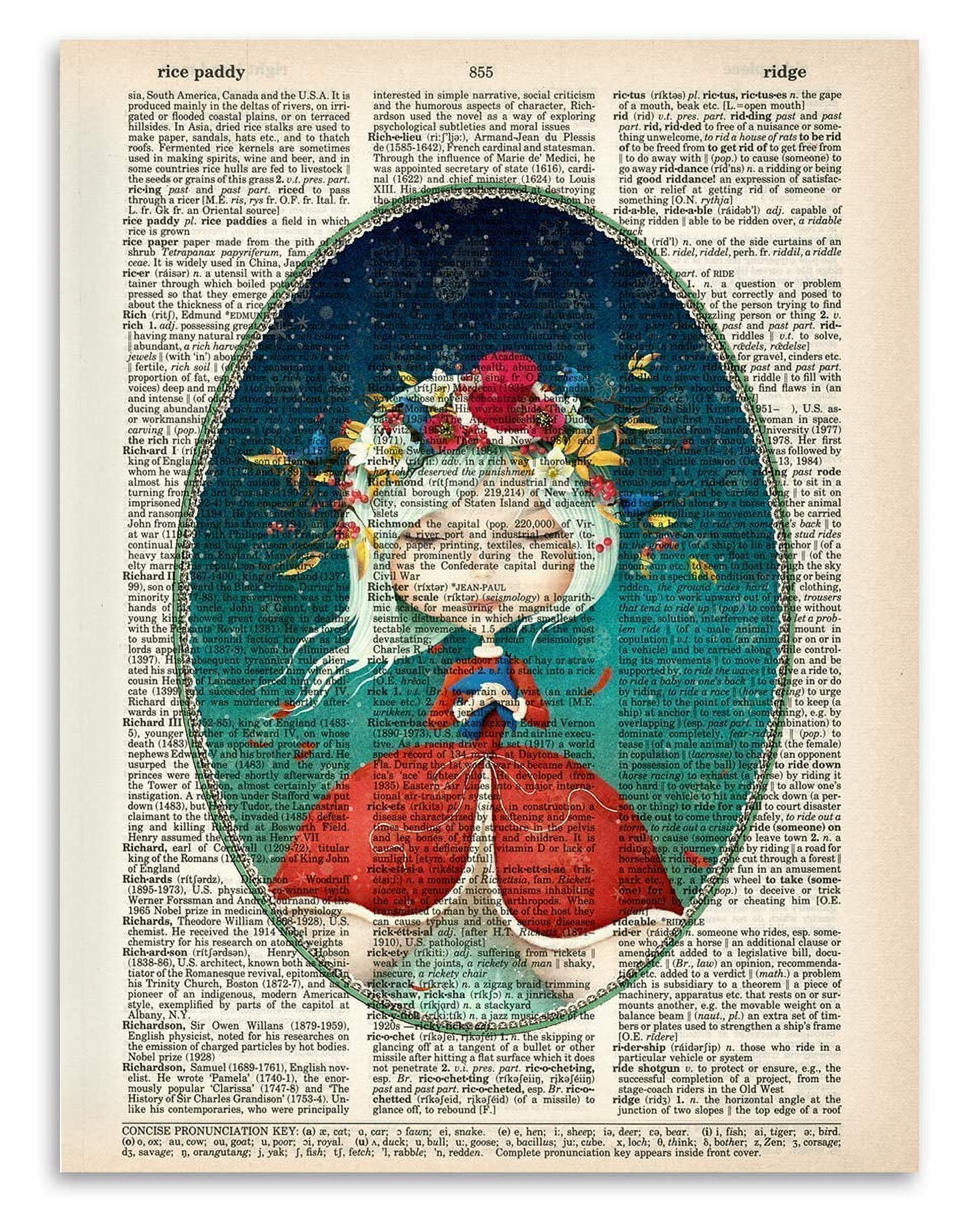 ADALE Lemur Monkey - Upcycled Dictionary Art - Scary Lemur Animal Print ...