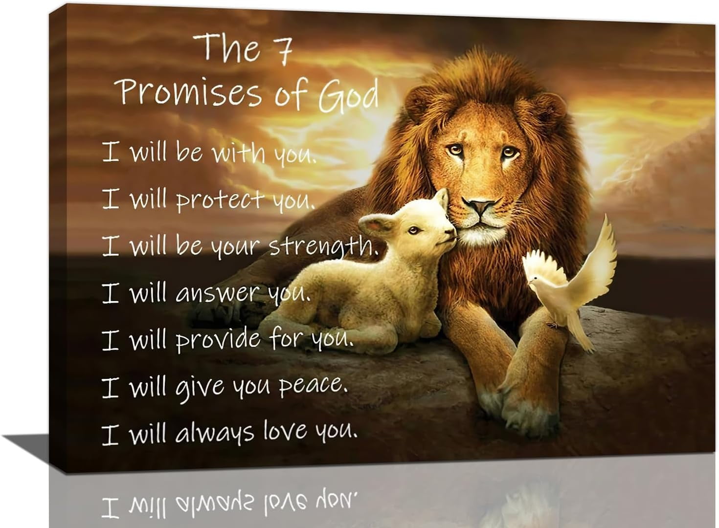 ADALE Lion of Judah Wall Art Christian Scriptures Canvas Prints ...