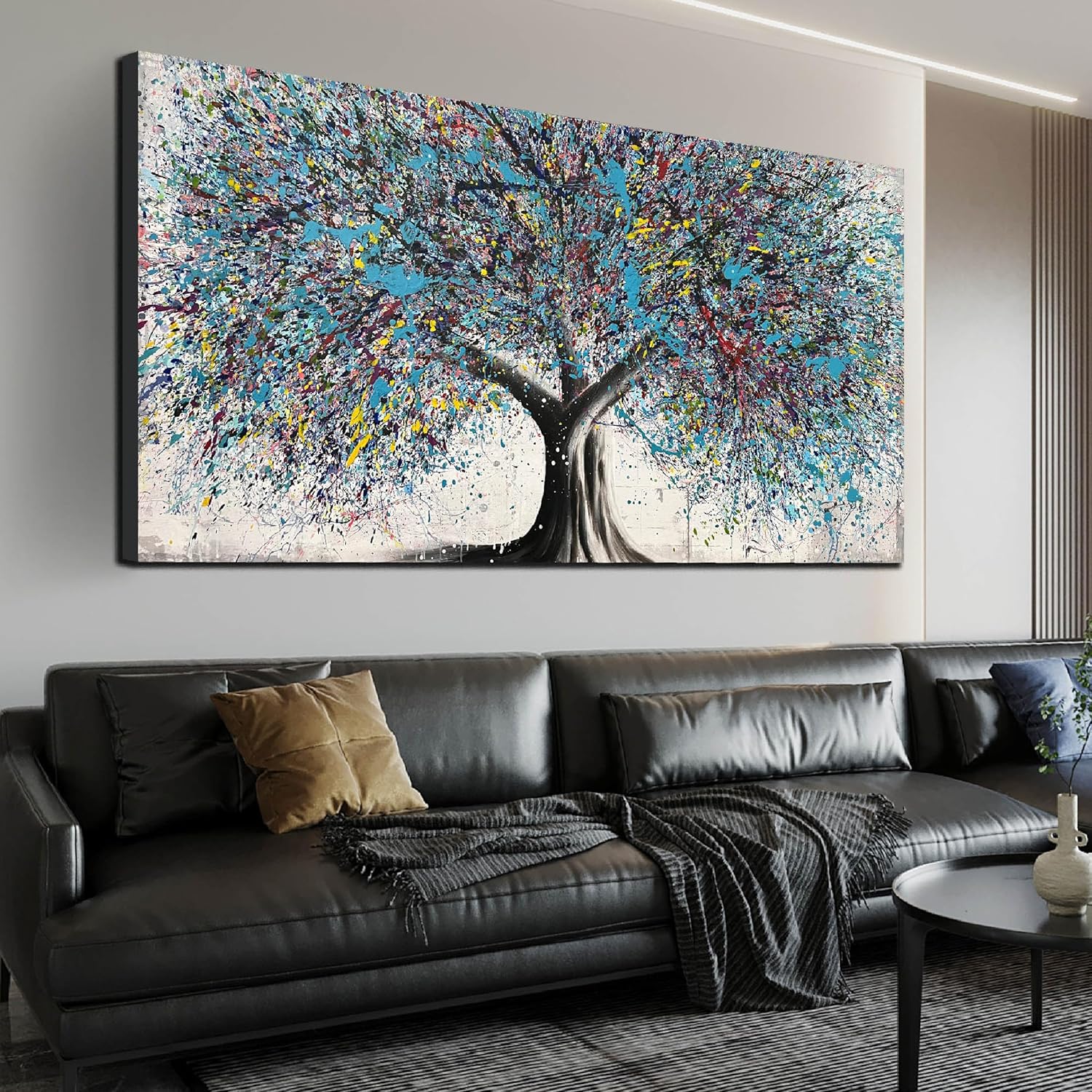 ADALE Lion Wall Art for Living Room, Abstract Animal Wall Art for ...