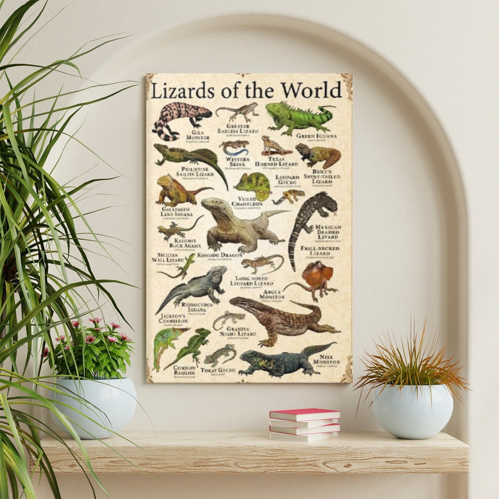 ADALE Lizard Wall Art Animal Posters Educational Wall Art Lizard Prints ...