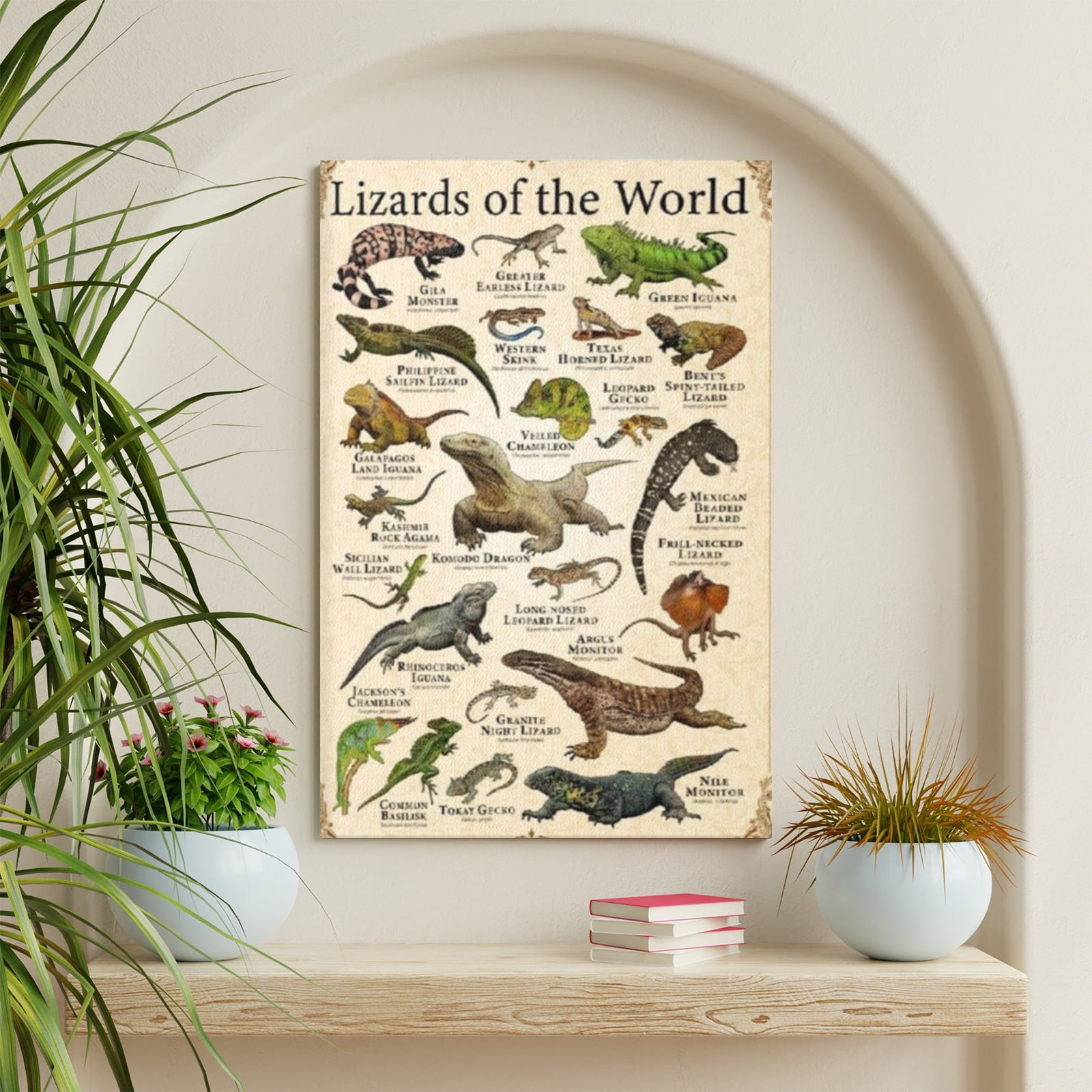 ADALE Lizard Wall Art Animal Posters Educational Wall Art Lizard Prints ...