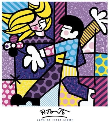ADALE Love at First Sight Art Poster Print by Romero Britto Unframed ...
