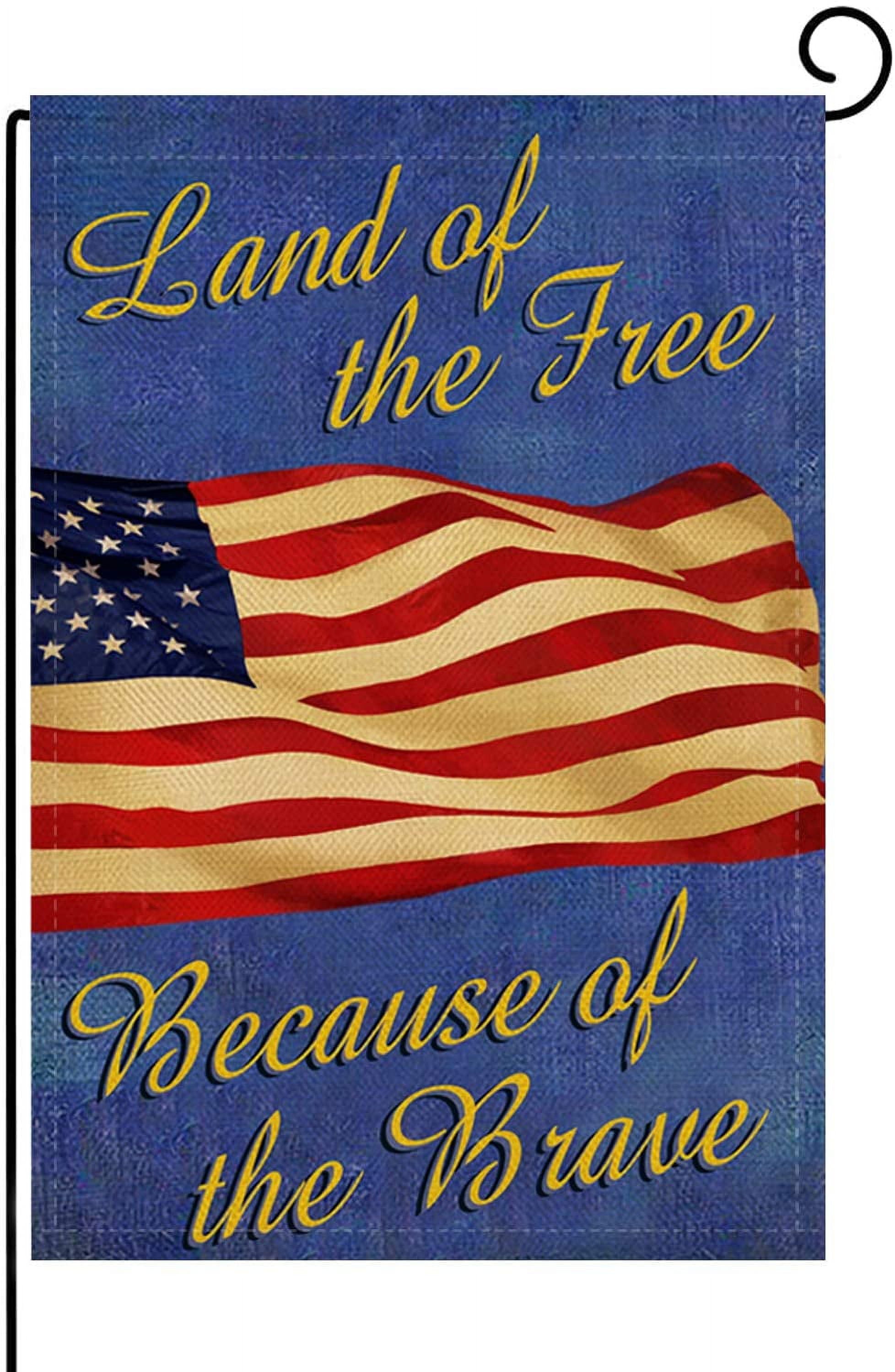 ADALE Memorial Day 4th of July Patriotic Home Decor Garden Flag, Land ...