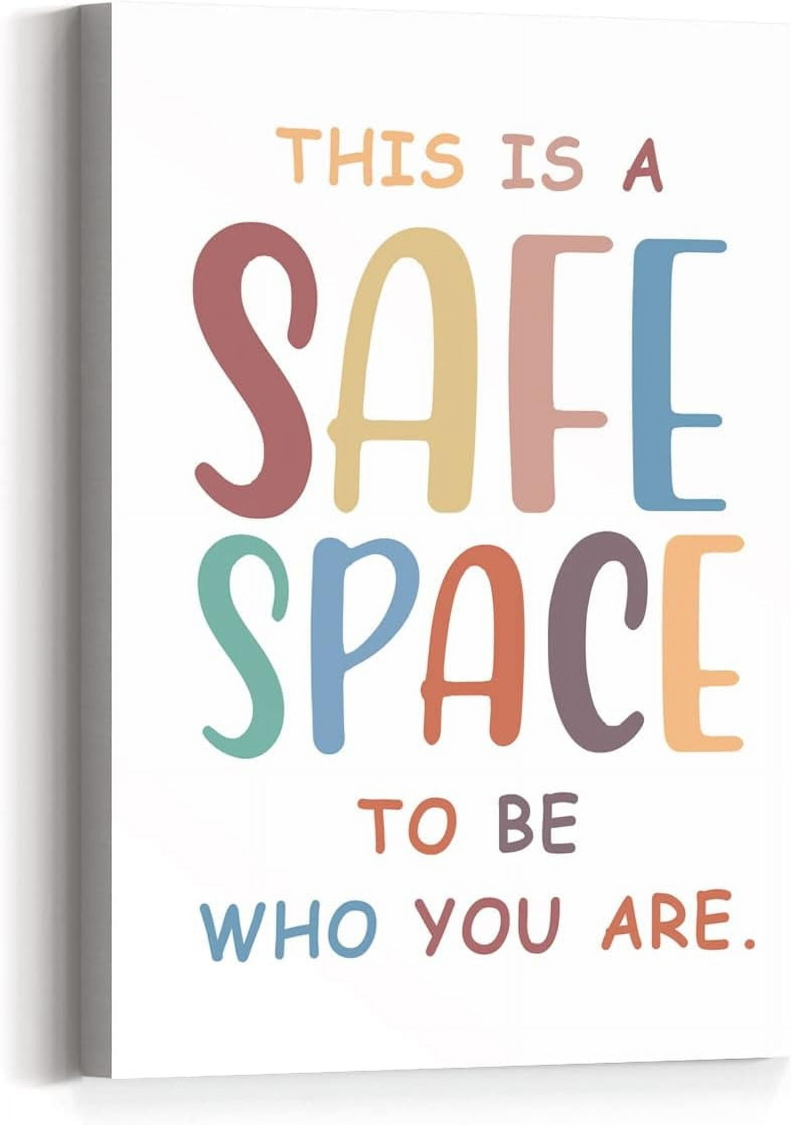 ADALE Mental Health Wall Decor,This Is A Safe Space Canvas Wall Art ...