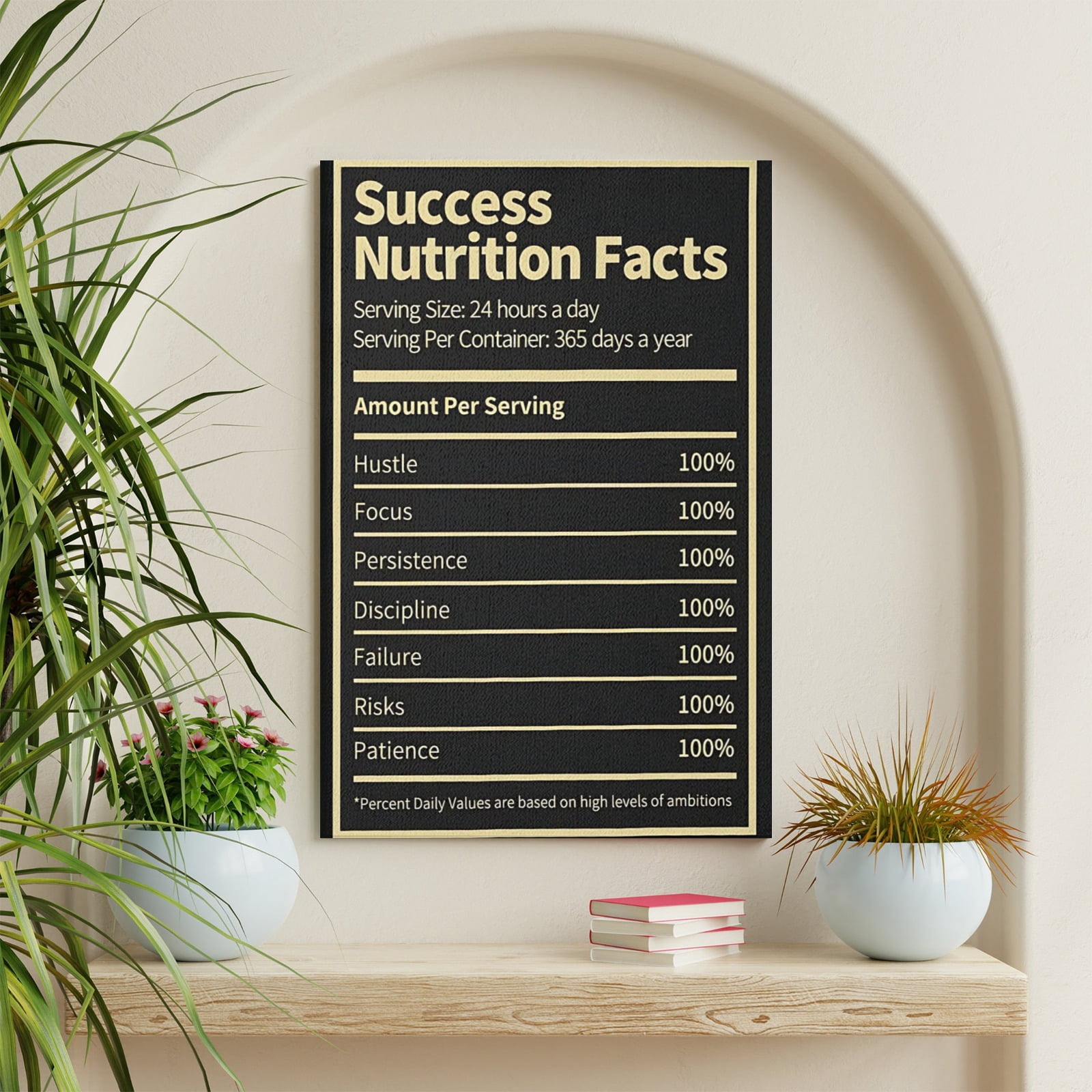 ADALE Modern Inspirational Picture Wall Art Black Success Nutrition ...