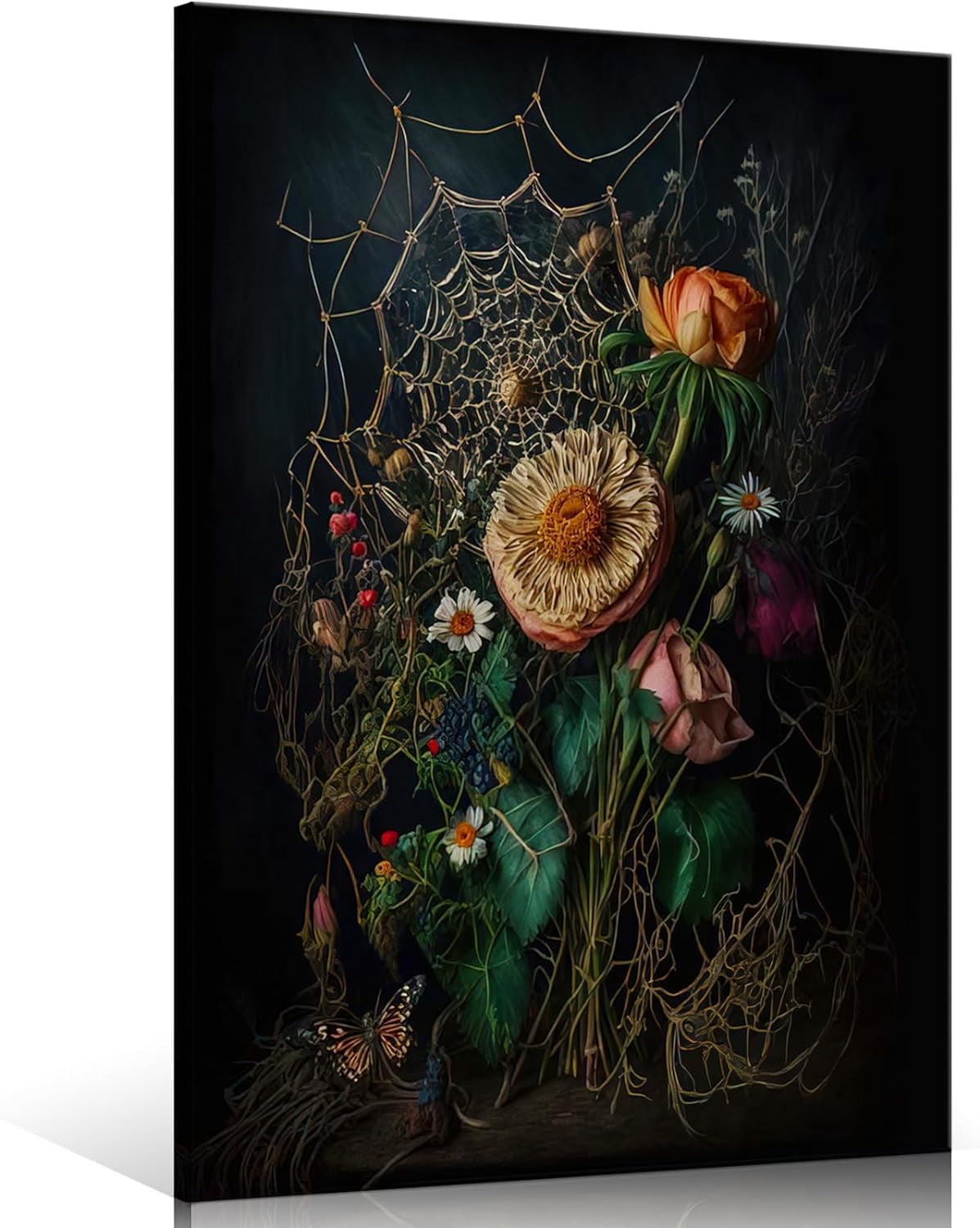 ADALE Moody Decor Vintage Botanical Floral Wall Art Victorian Gothic ...