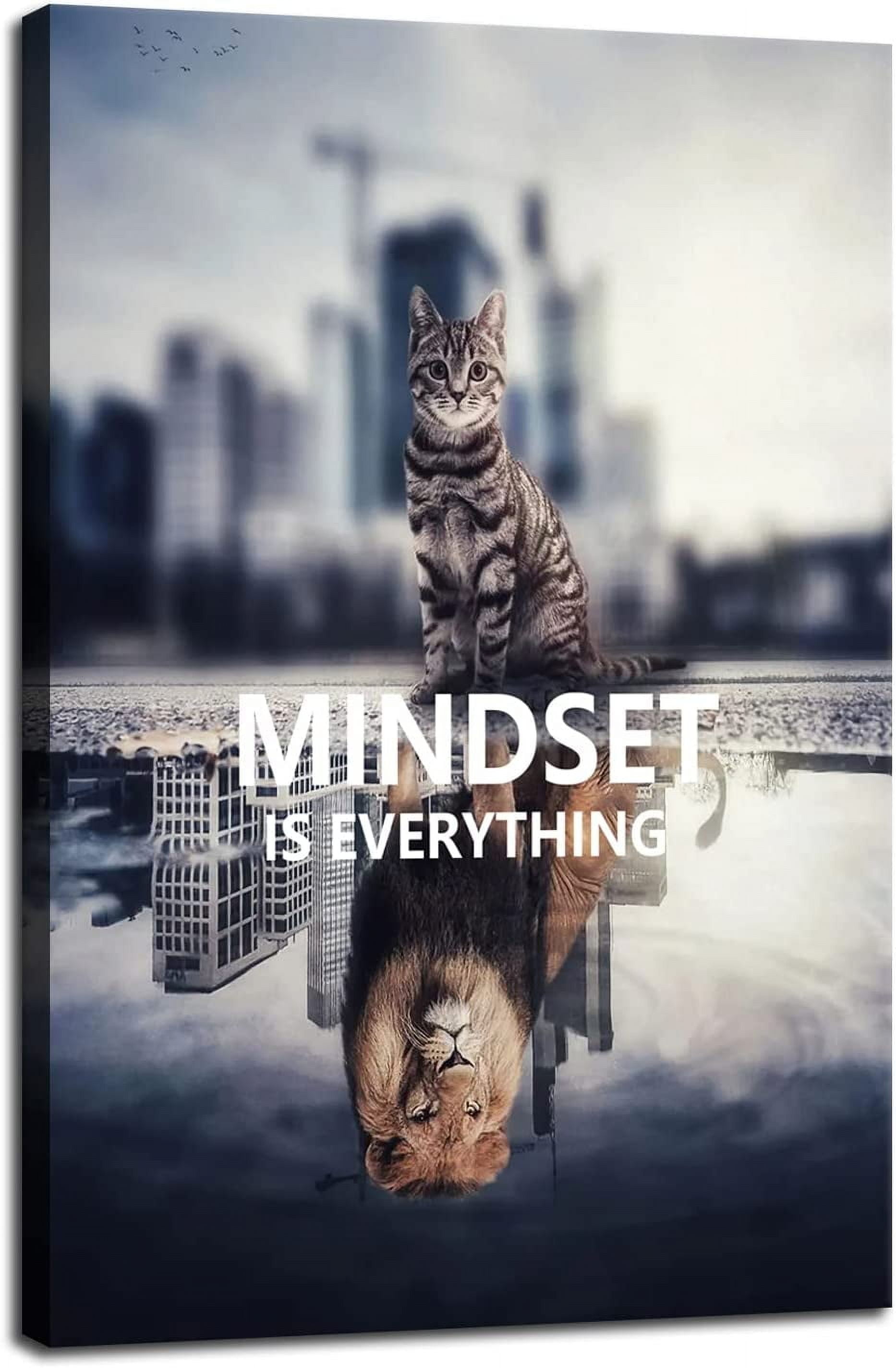 ADALE Motivational Canvas Wall Art Mindset is Everything Inspirational ...