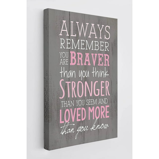 ADALE Motivational spirational Always Remember You are Braver Than You ...